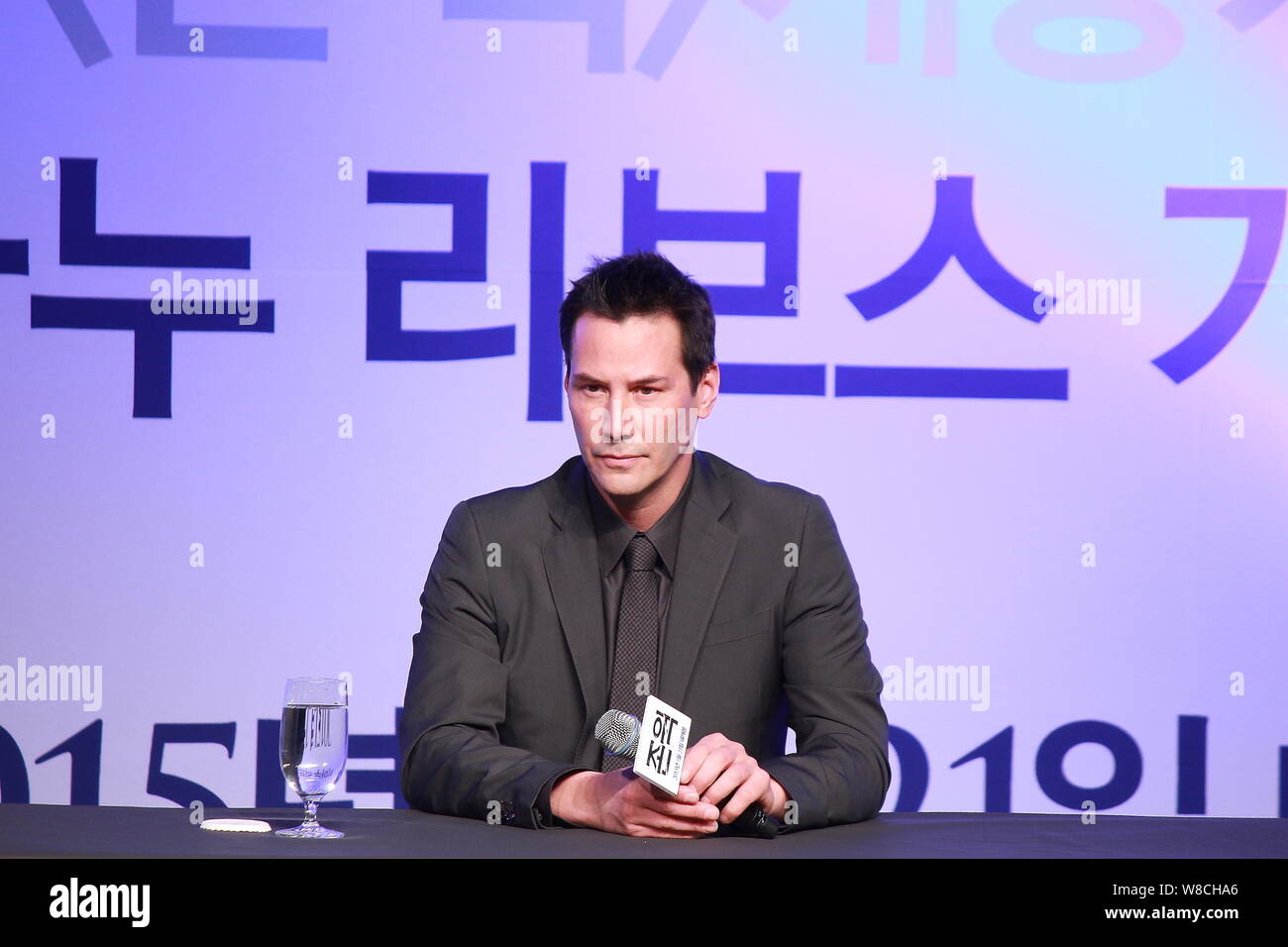 Canadian actor Keanu Reeves attends a press conference for the Korean ...