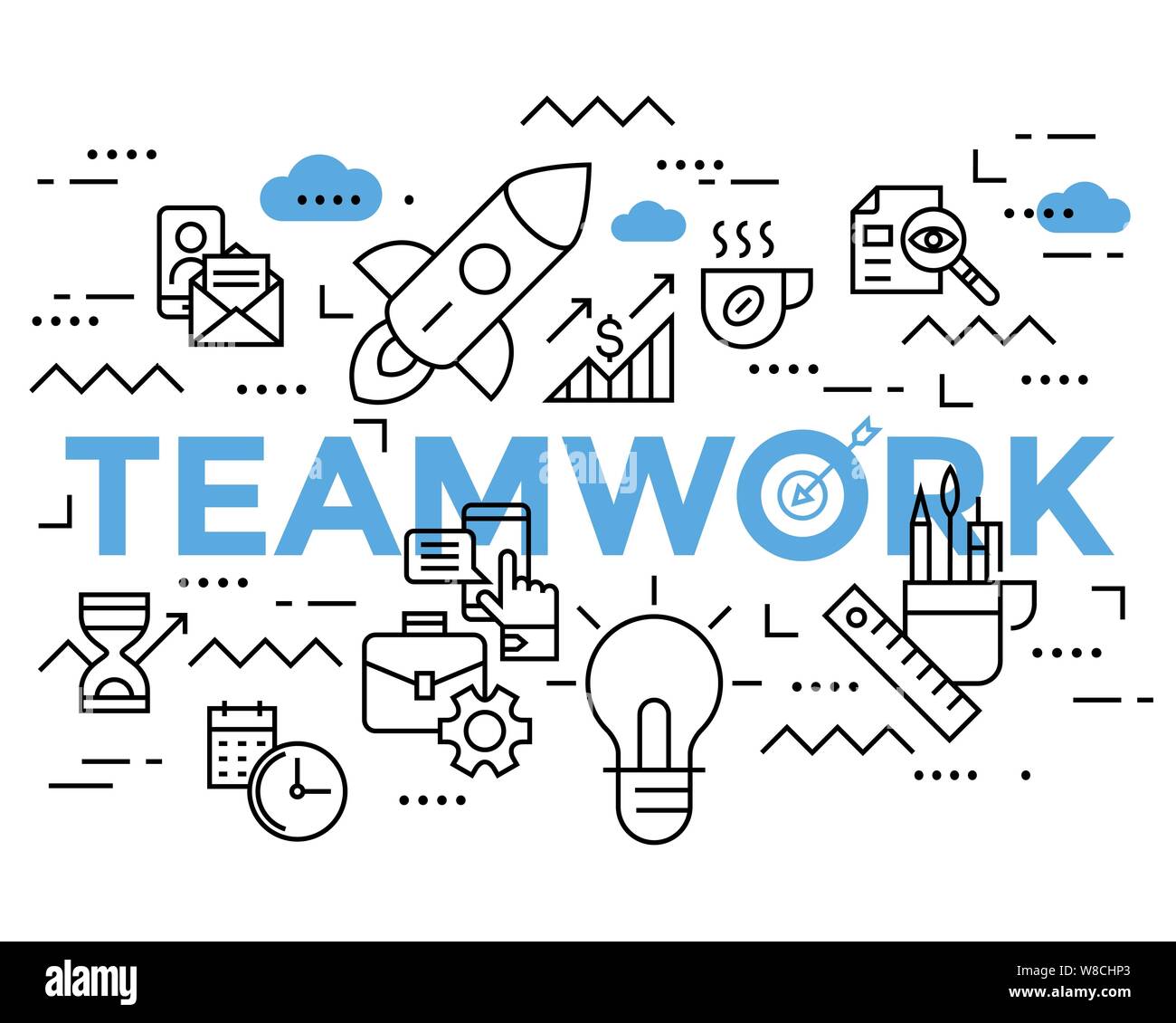 Team work, start up, business vector background vector icons ...