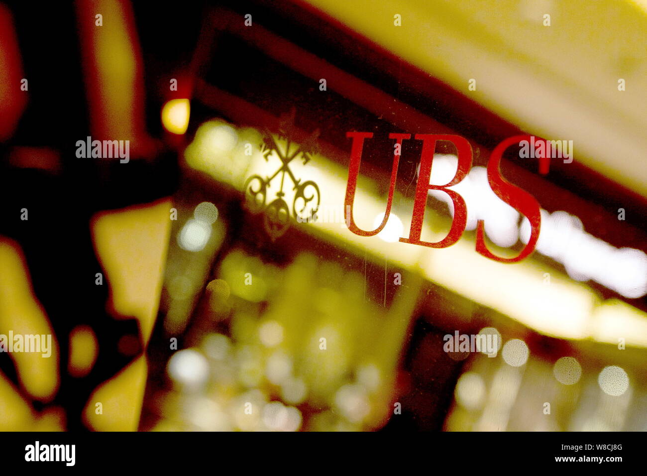 --FILE--The logo of UBS is pictured during the UBS Greater China ...