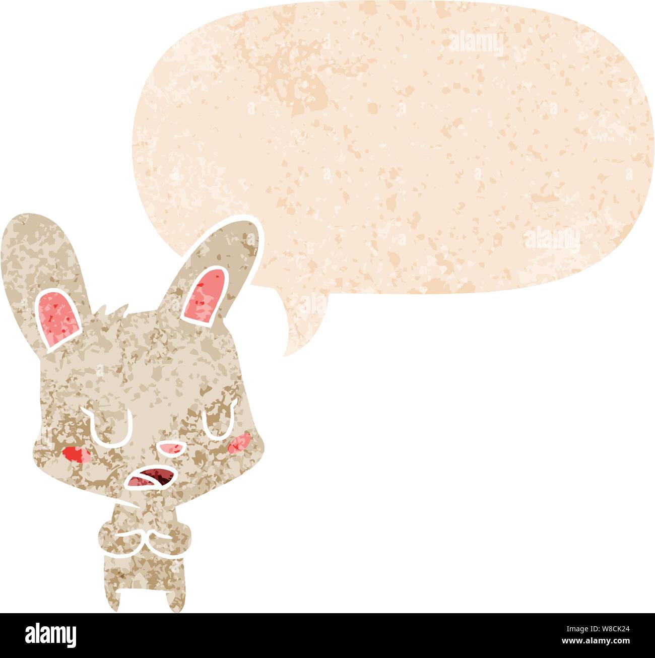 Cartoon illustration rabbit talking hi-res stock photography and images ...