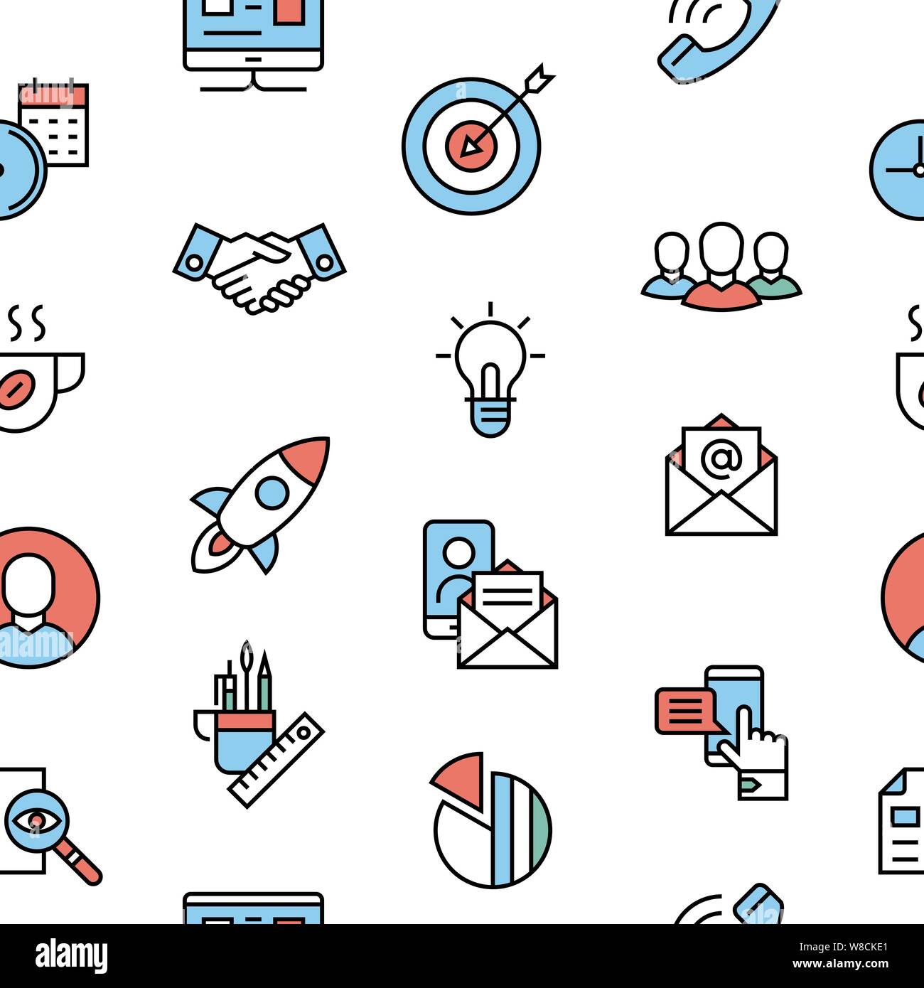 project startup planning communication teamwork cooperation flat line ...