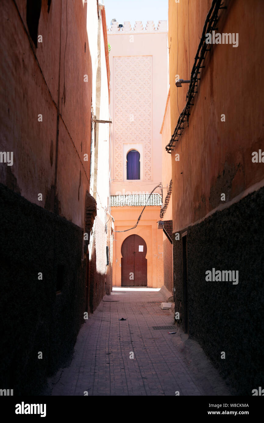 Residential Alleyway in the Medina, Marrakech - Morocco Stock Photo - Alamy