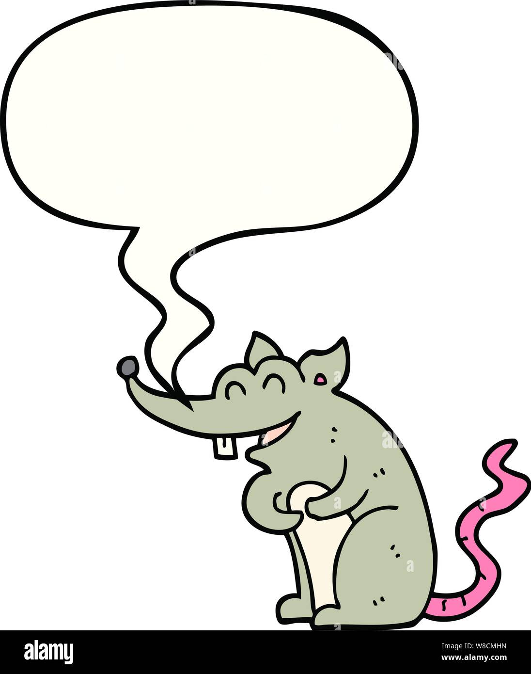 cartoon rat with speech bubble Stock Vector Image & Art - Alamy