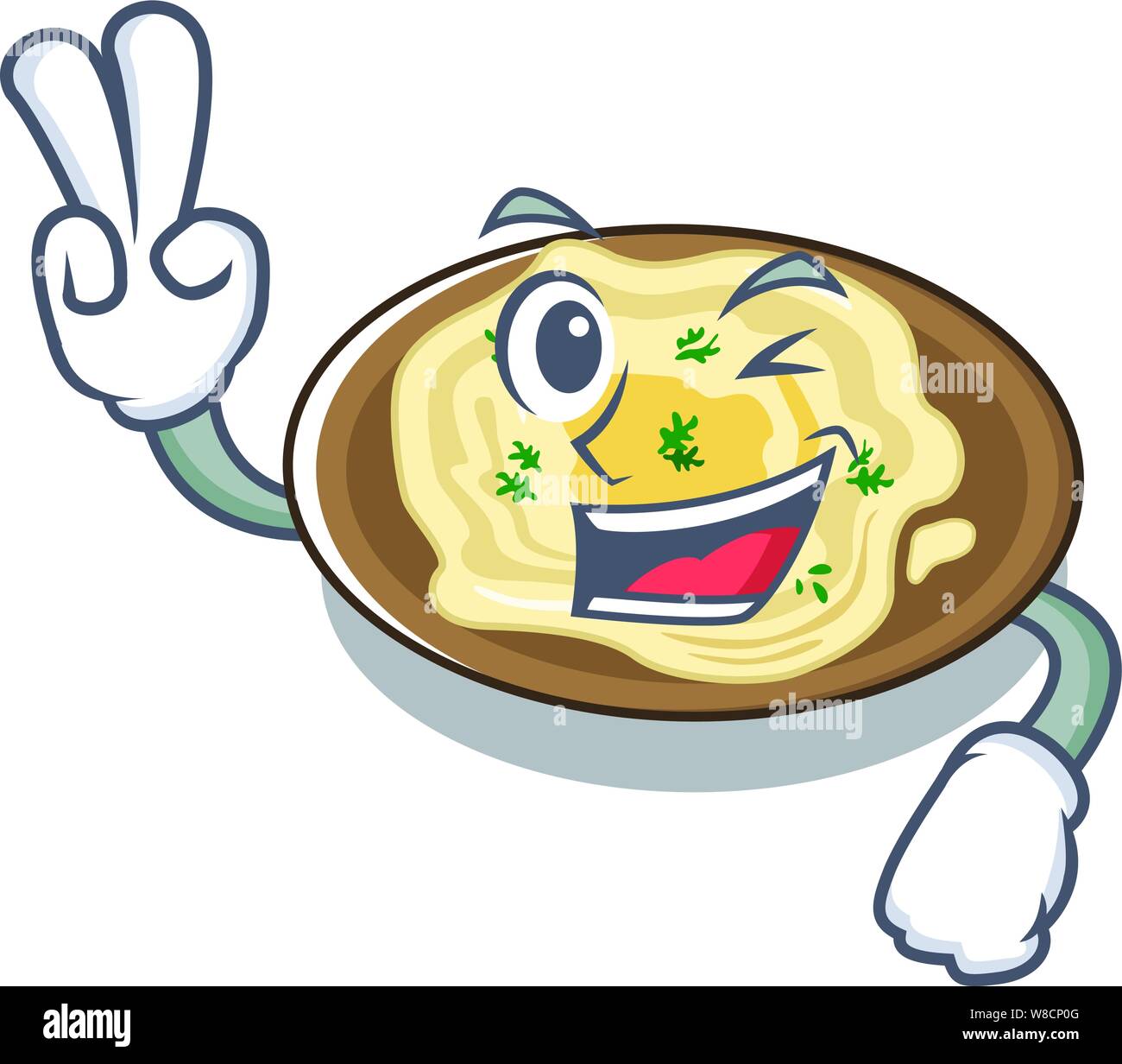 Two finger hummus served above cartoon wooden table Stock Vector Image ...