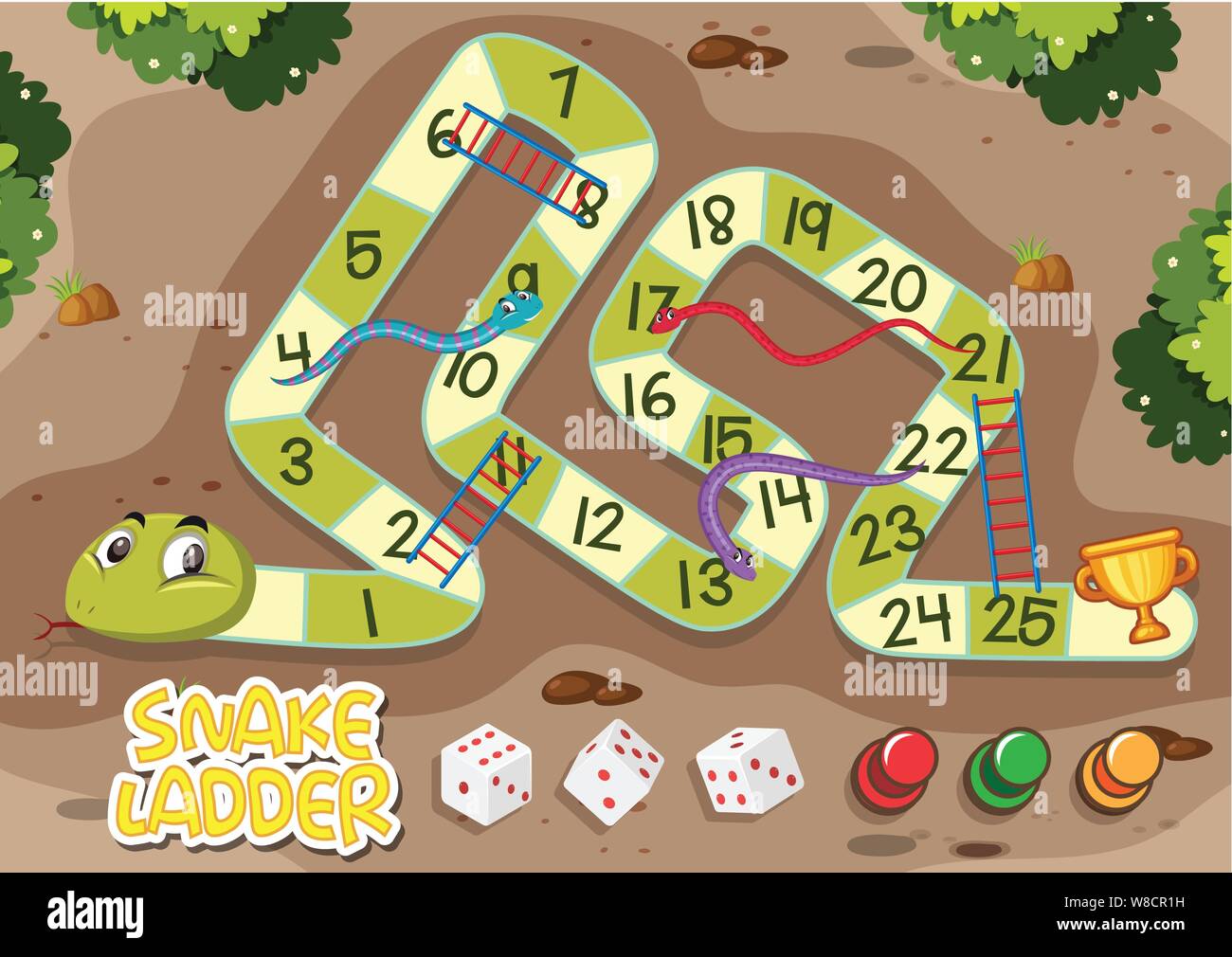 Snakes And Ladders Boardgame High Resolution Stock Photography and ...
