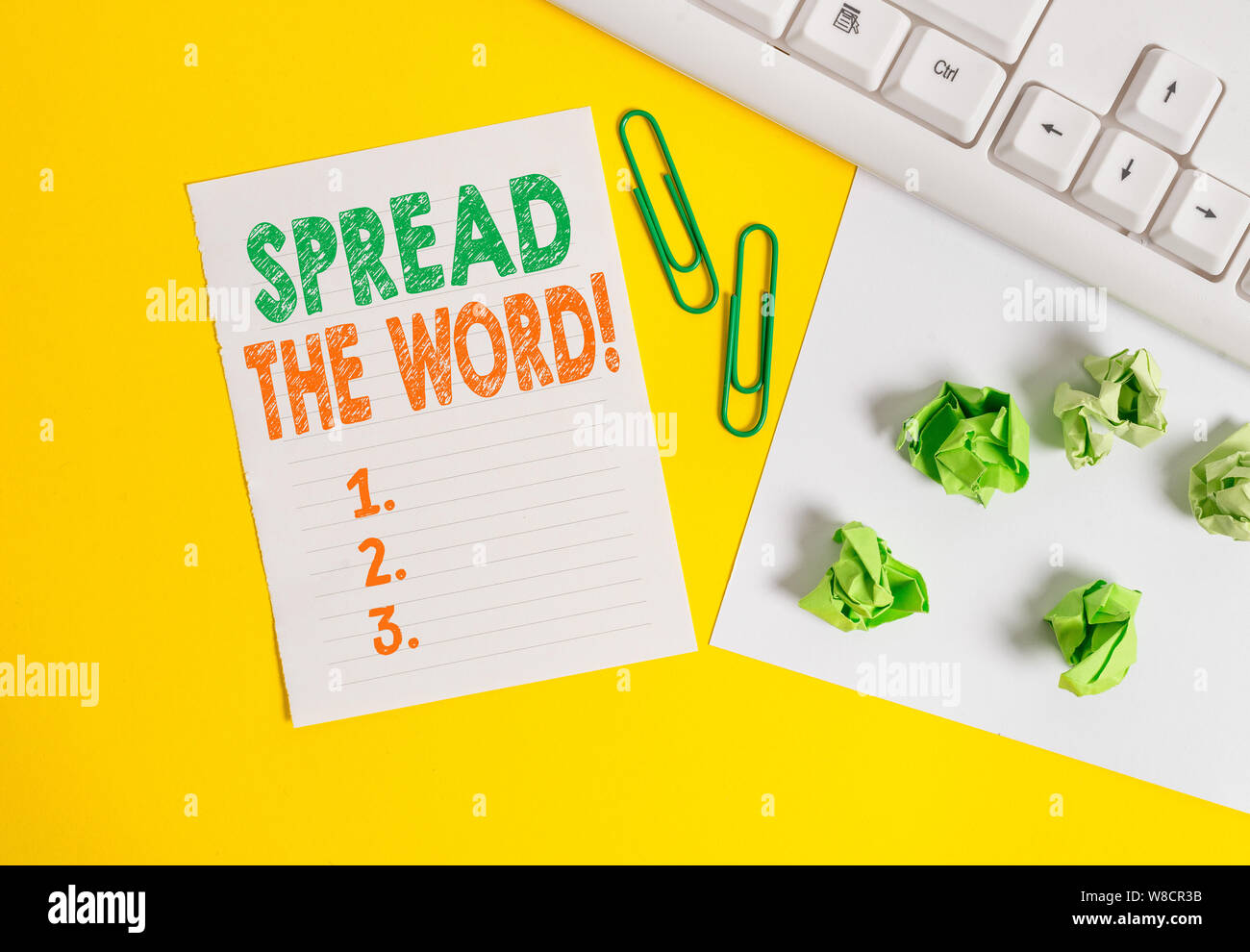 Conceptual hand writing showing Spread The Word. Concept meaning share ...
