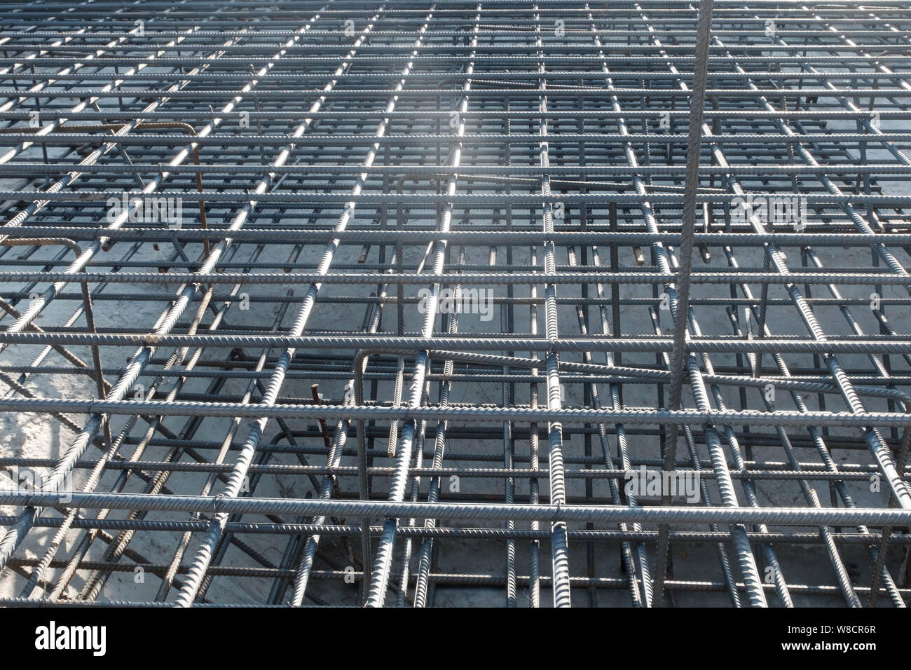 Steel grid of residential building footing reinforcement Stock Photo ...