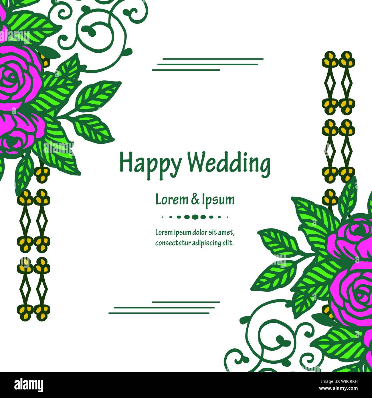 Design beautiful floral frame, isolated on a white backdrop, for ...