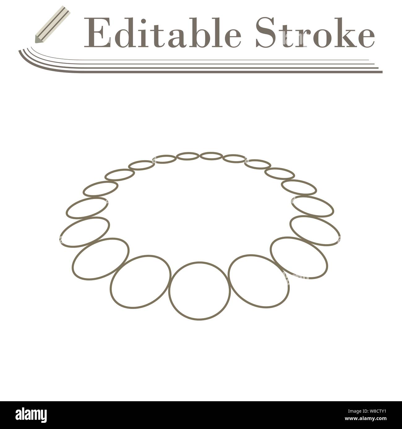 Beads Icon. Editable Stroke Simple Design. Vector Illustration Stock ...