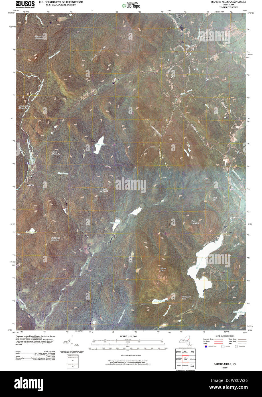 This image map depicts geographic features on the surface of the earth ...