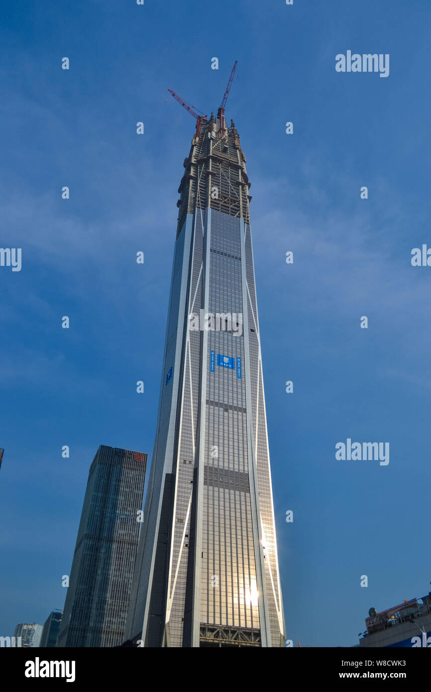 View of the Ping An International Finance Center (IFC) Tower under ...