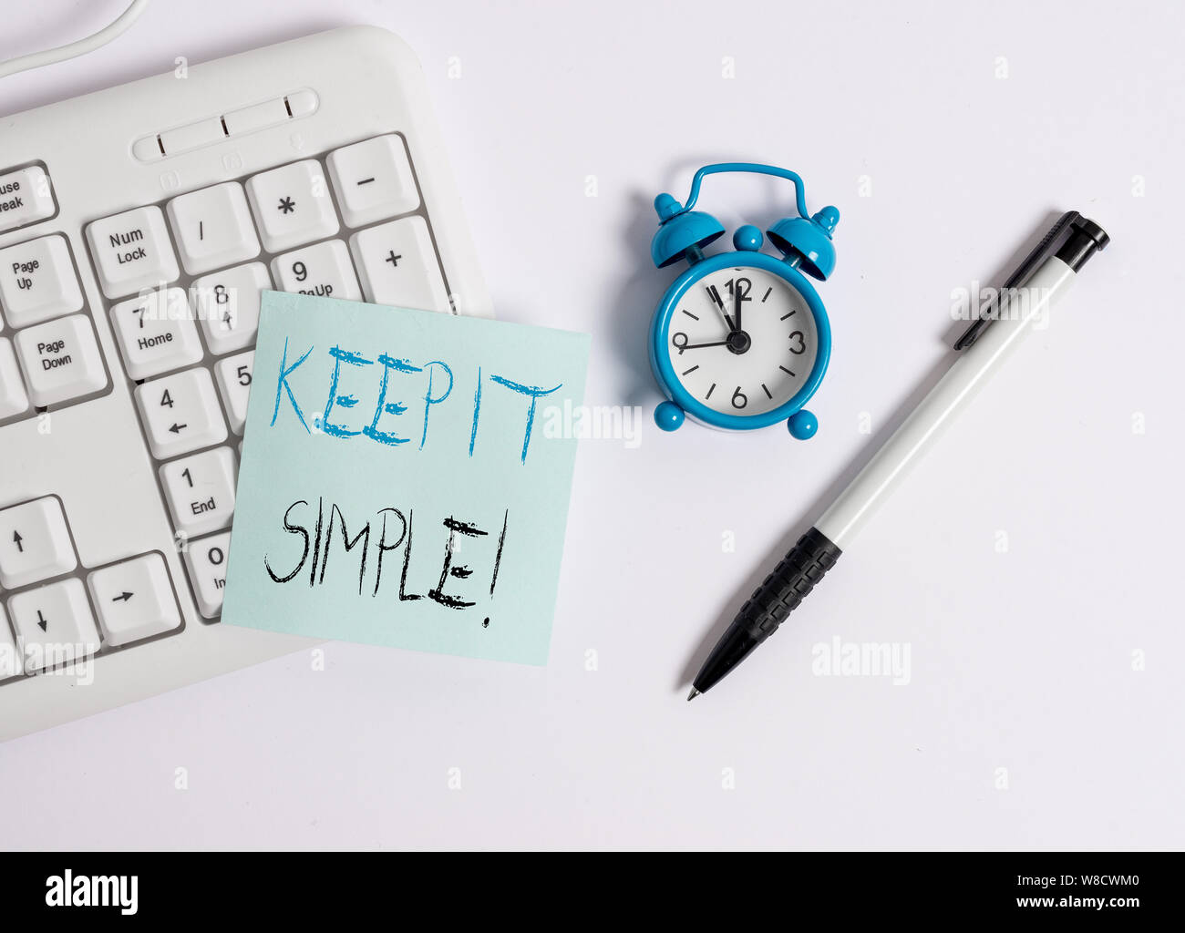 Text sign showing Keep It Simple. Business photo text ask something ...