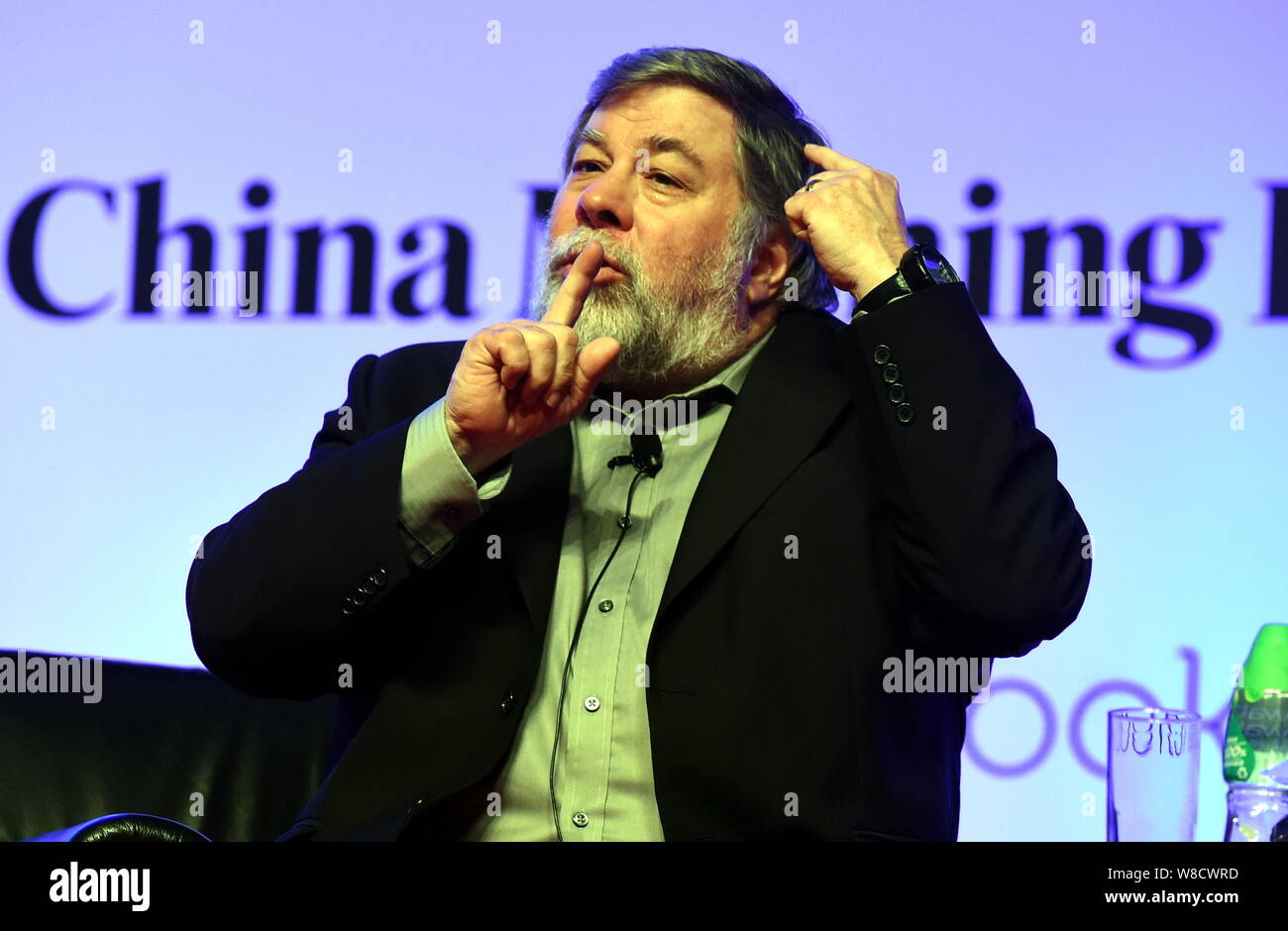 Apple Inc. co-founder Stephen Gary "Steve" Wozniak speaks at the World ...