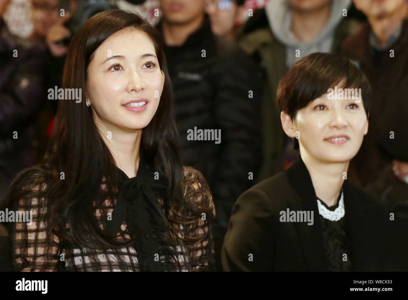 Taiwanese model and actress Lin Chi-ling, left, and Chinese actress Xu ...