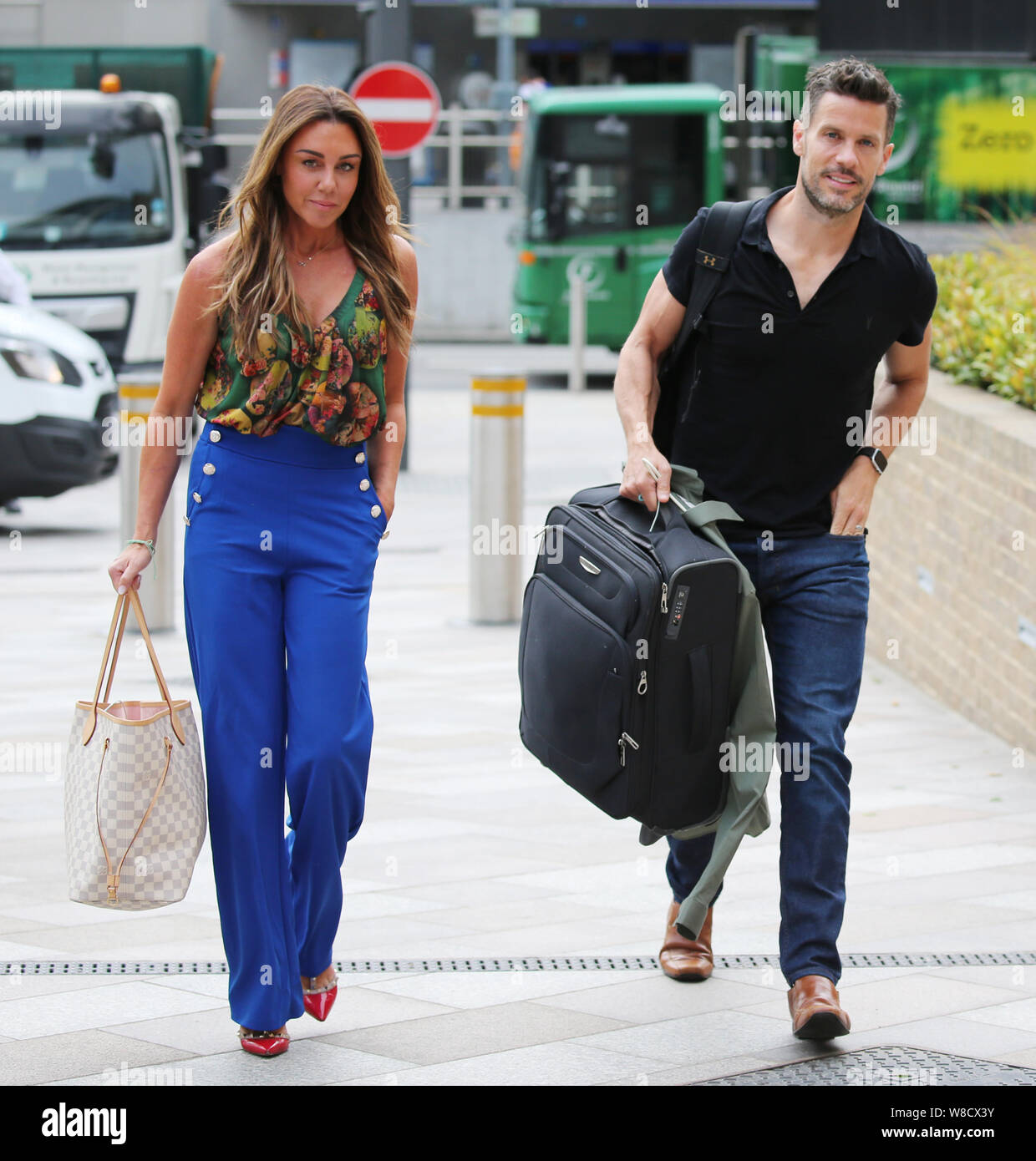 Michelle Heaton and Hugh Hanley outside ITV Studios Featuring: Michelle ...