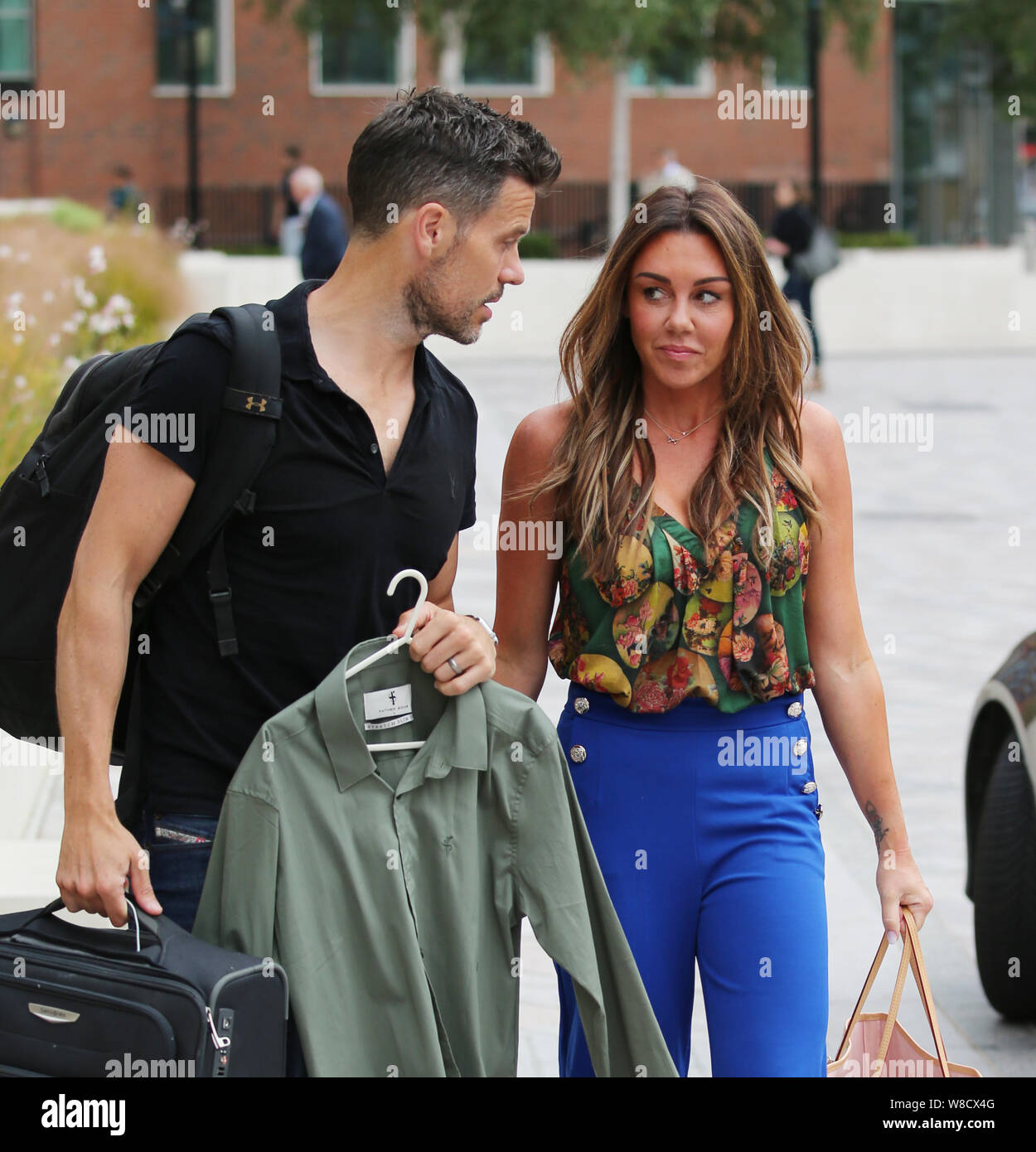 Michelle Heaton and Hugh Hanley outside ITV Studios Featuring: Michelle ...