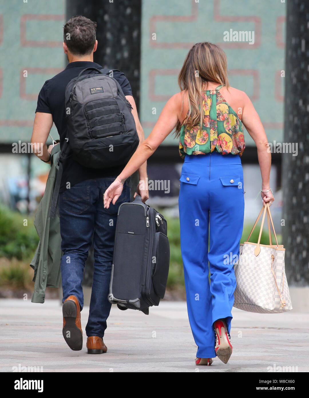 Michelle Heaton and Hugh Hanley outside ITV Studios Featuring: Michelle ...
