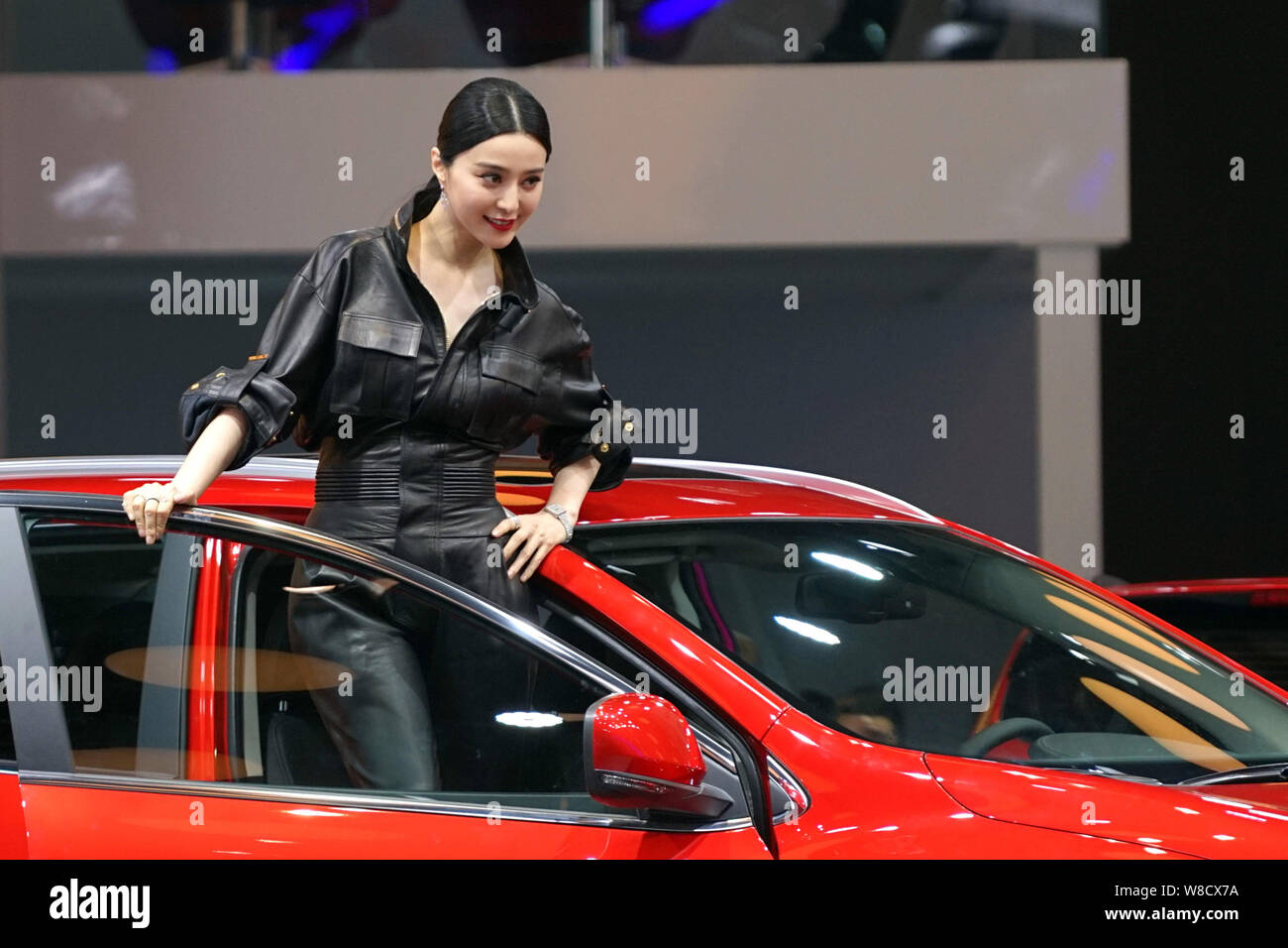 Chinese actress Fan Bingbing poses on a Renault Kadjar during the 13th ...