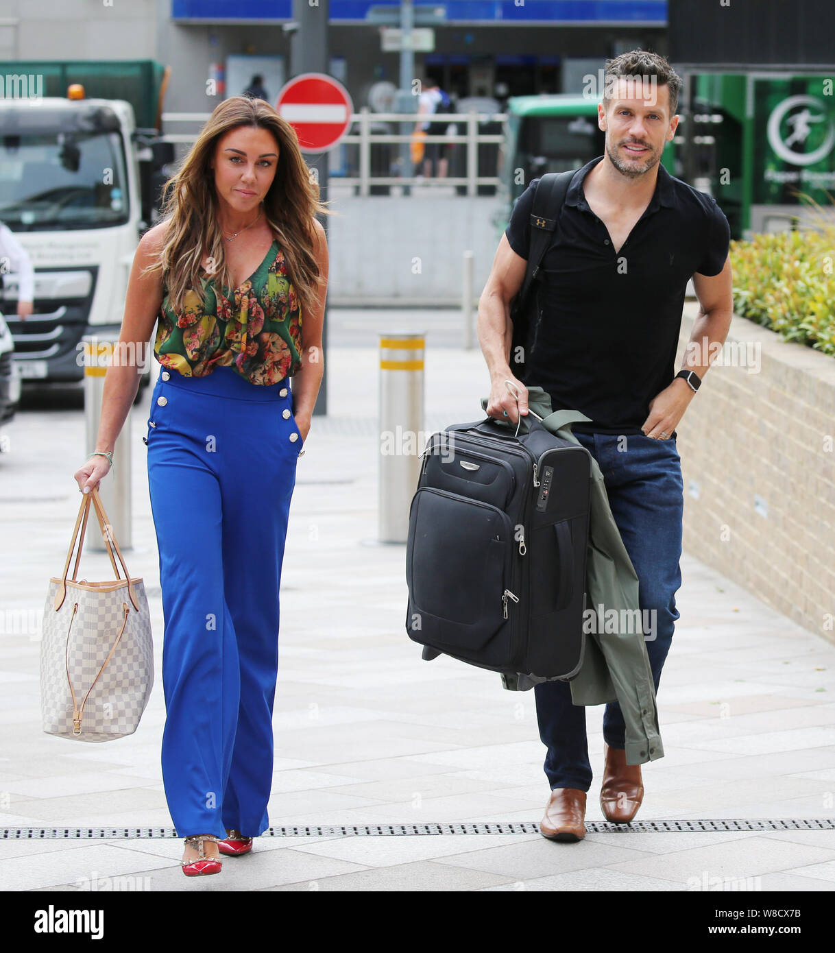Michelle Heaton and Hugh Hanley outside ITV Studios Featuring: Michelle ...