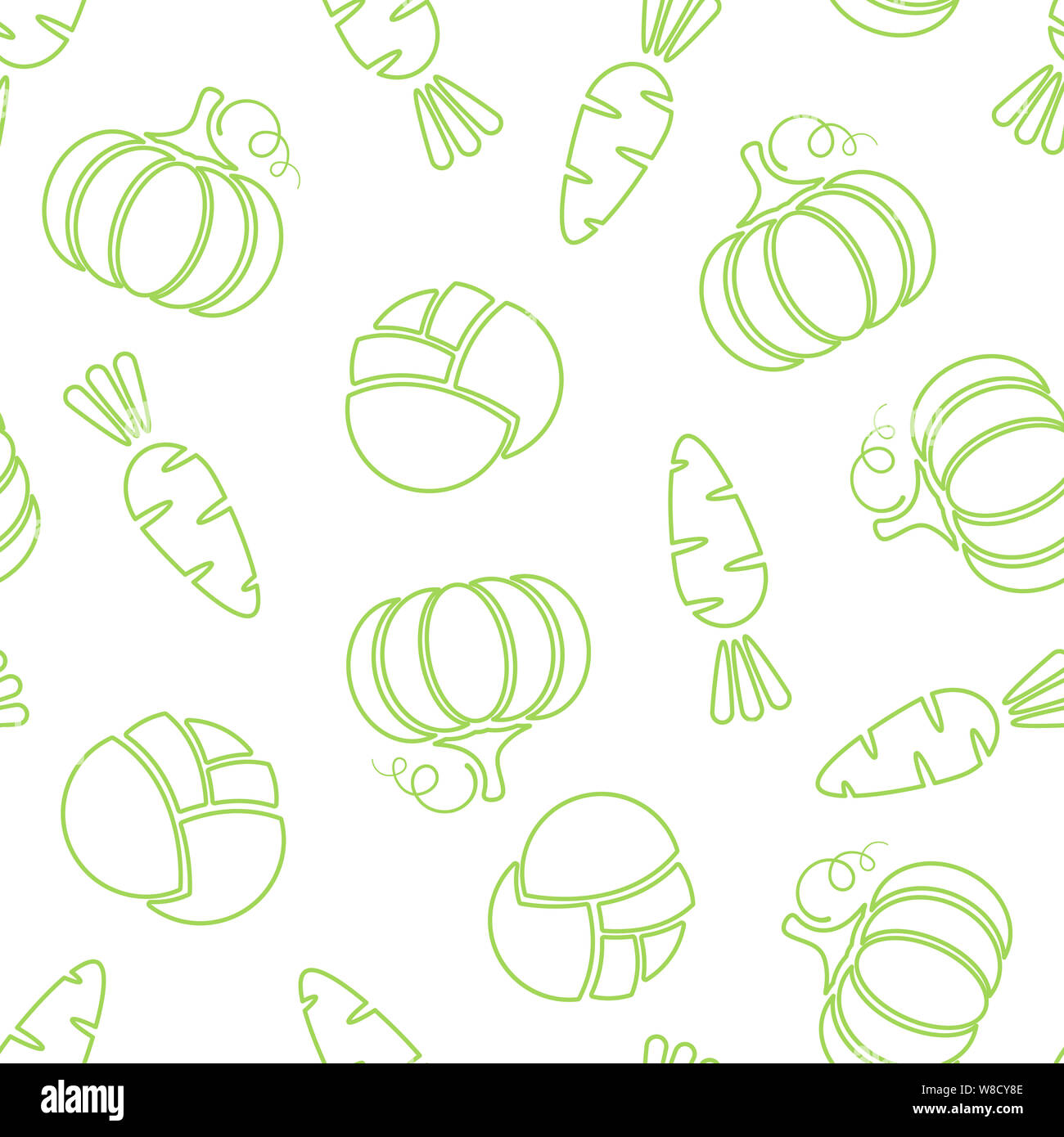 Silhouette vegetable seamless pattern flat illustration. Natural food ...