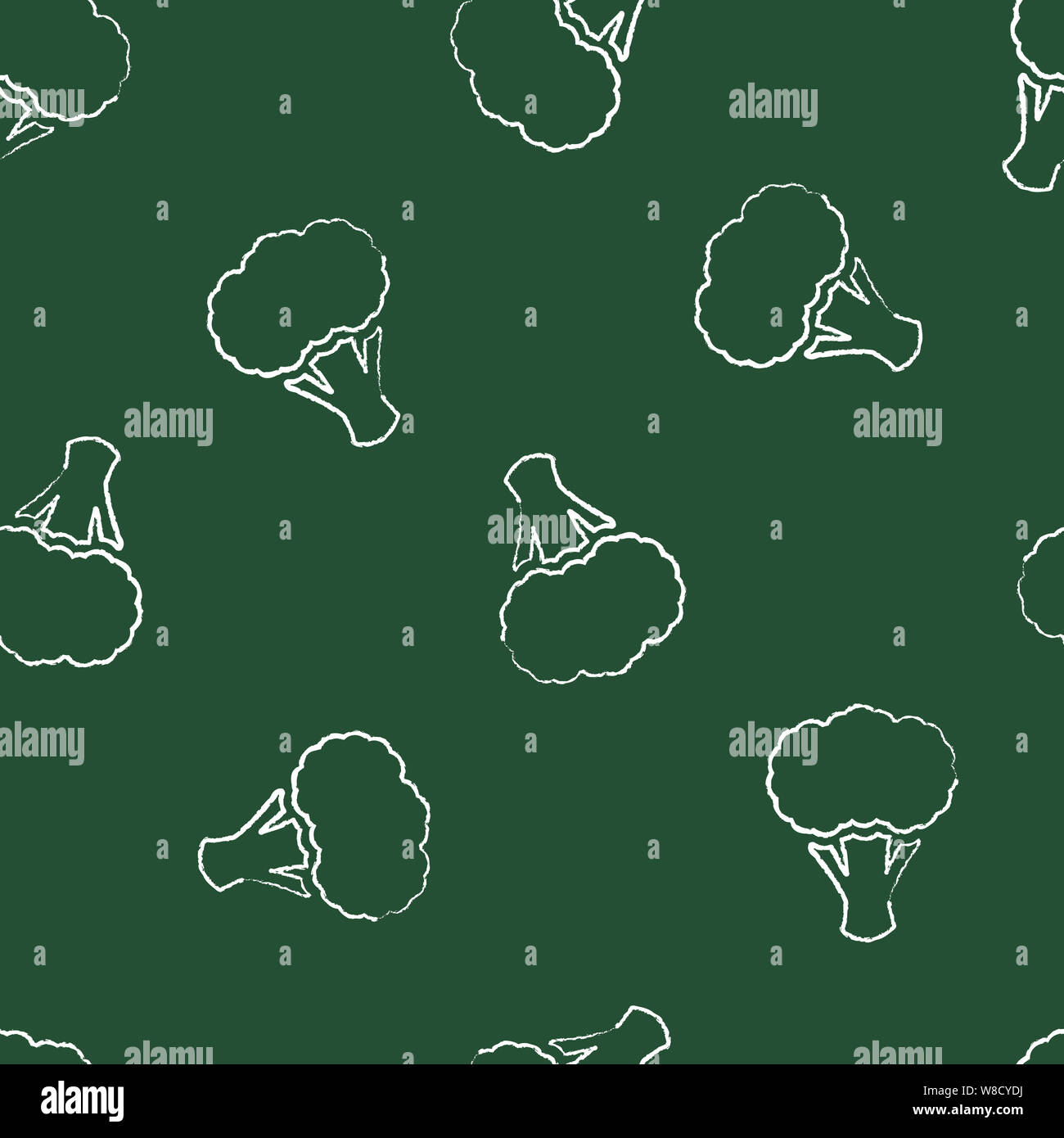 Fresh autumn chalk contour vegetable seamless pattern. Food design ...
