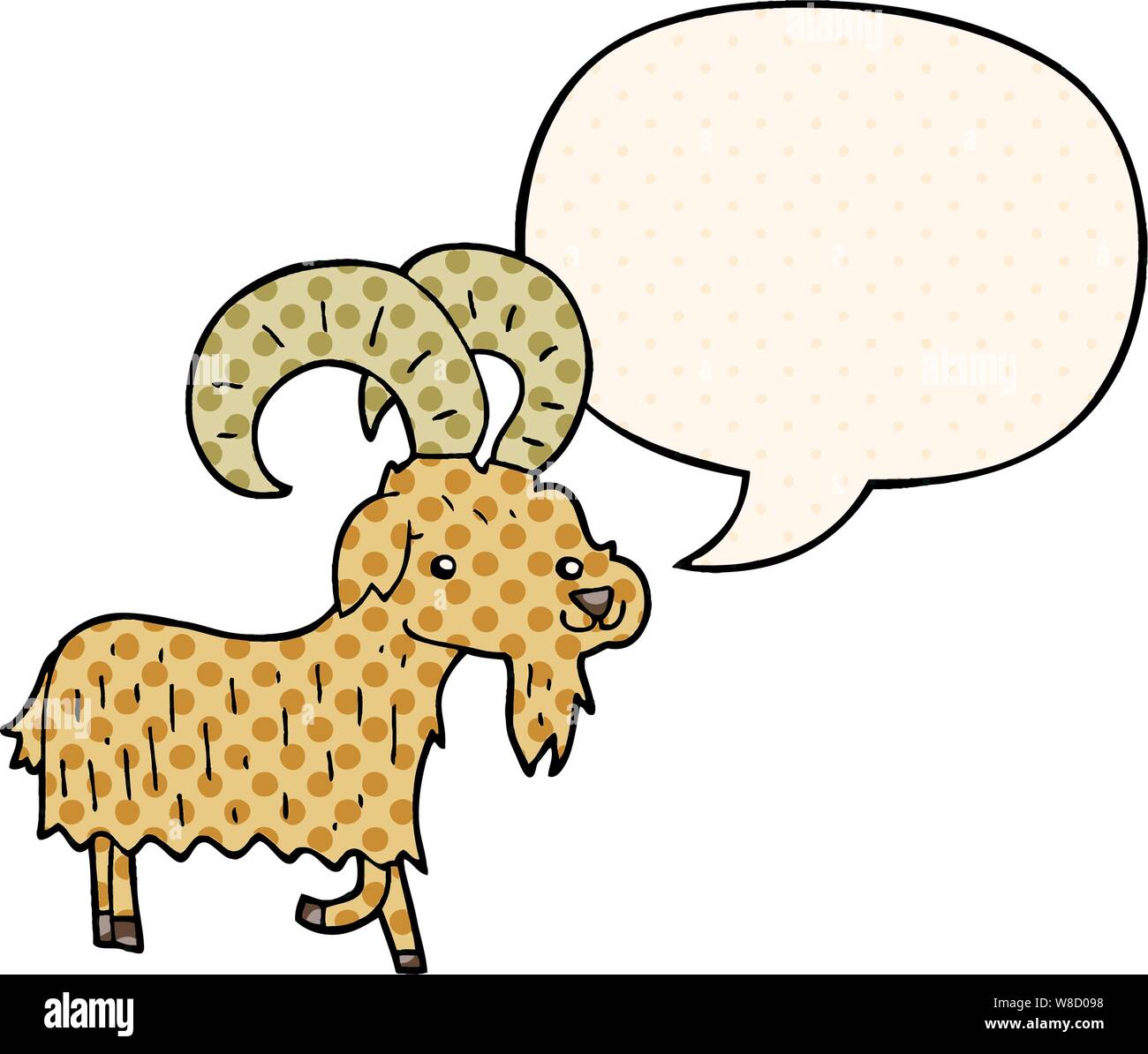 cartoon goat with speech bubble in comic book style Stock Vector Image ...
