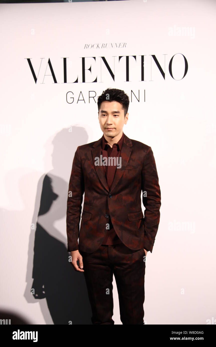 Taiwanese actor Mark Chao poses during the opening party for Valentino ...