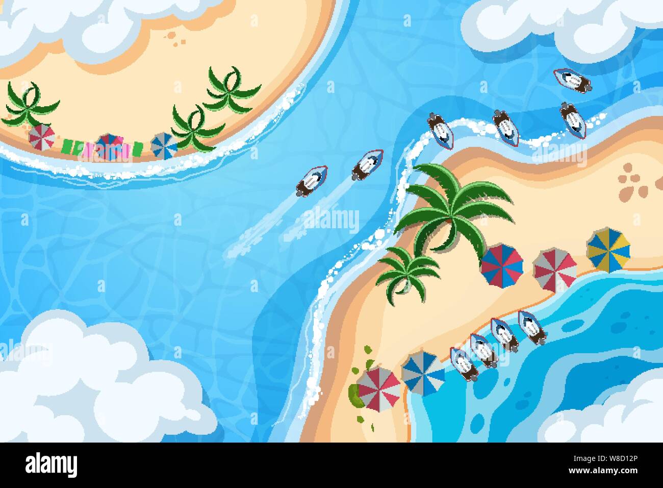 Set of aerial view scenes illustration Stock Vector Image & Art - Alamy