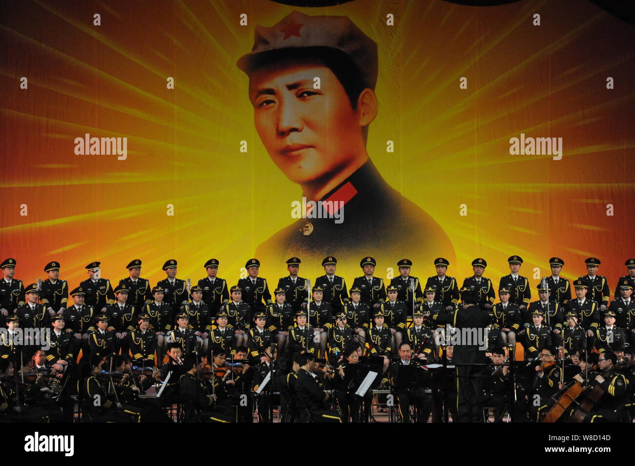 --FILE--The orchestra of the PLA (People's Liberation Army) Song and ...