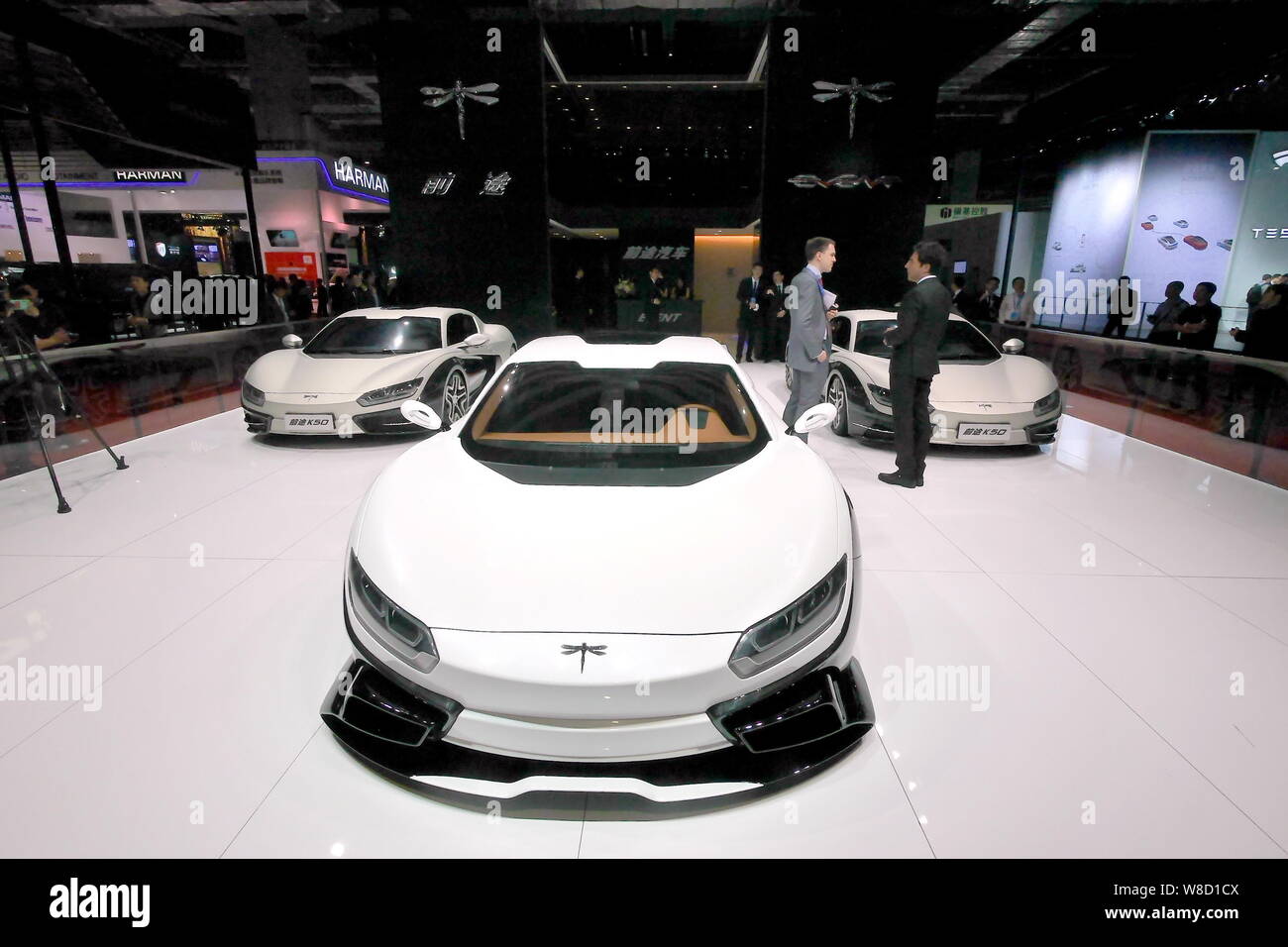 EVENT K50 electric sports cars of CH-Auto Technology are on display ...