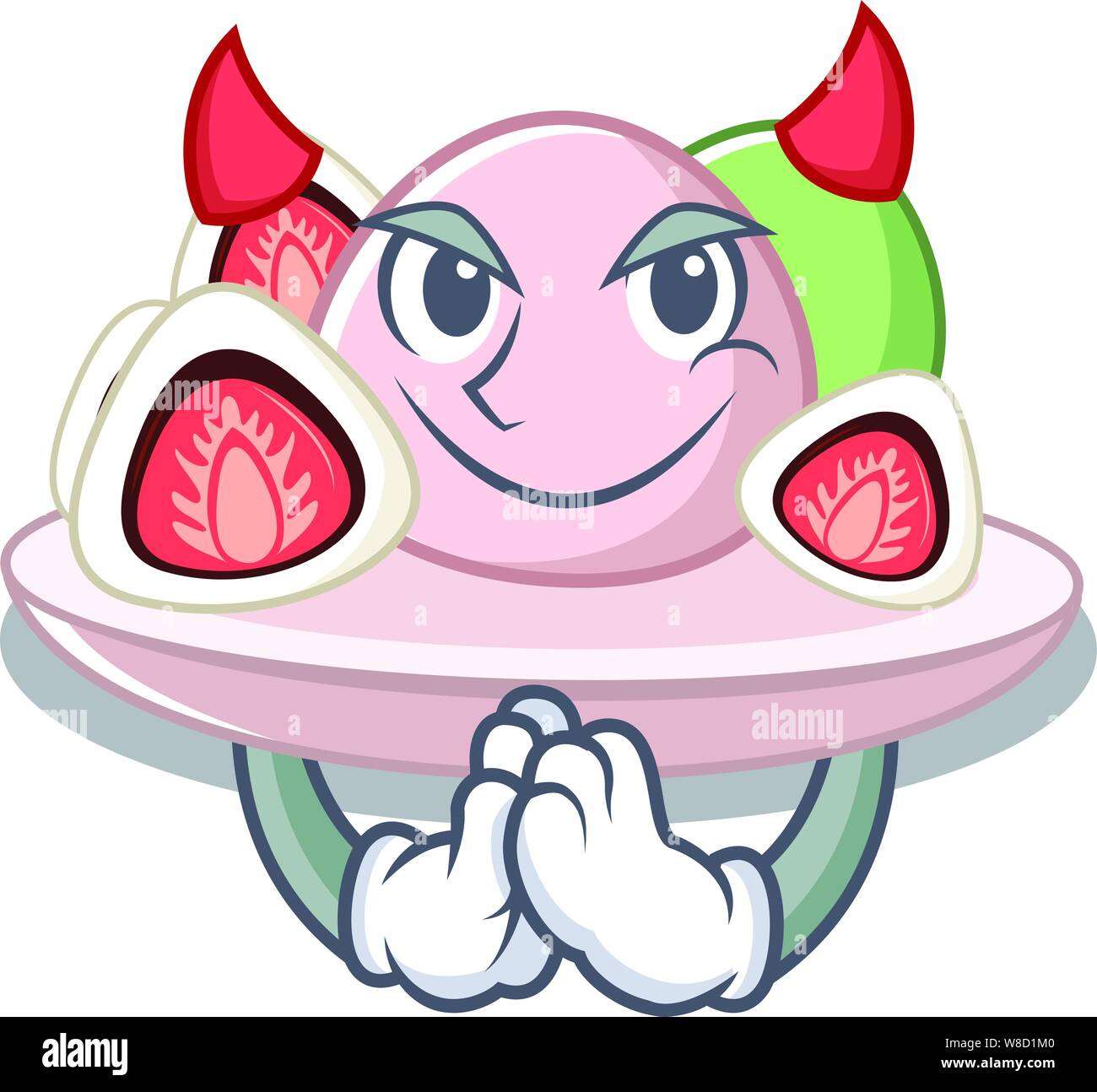 Devil ichigo daifuku isolated in the cartoon Stock Vector Image & Art ...