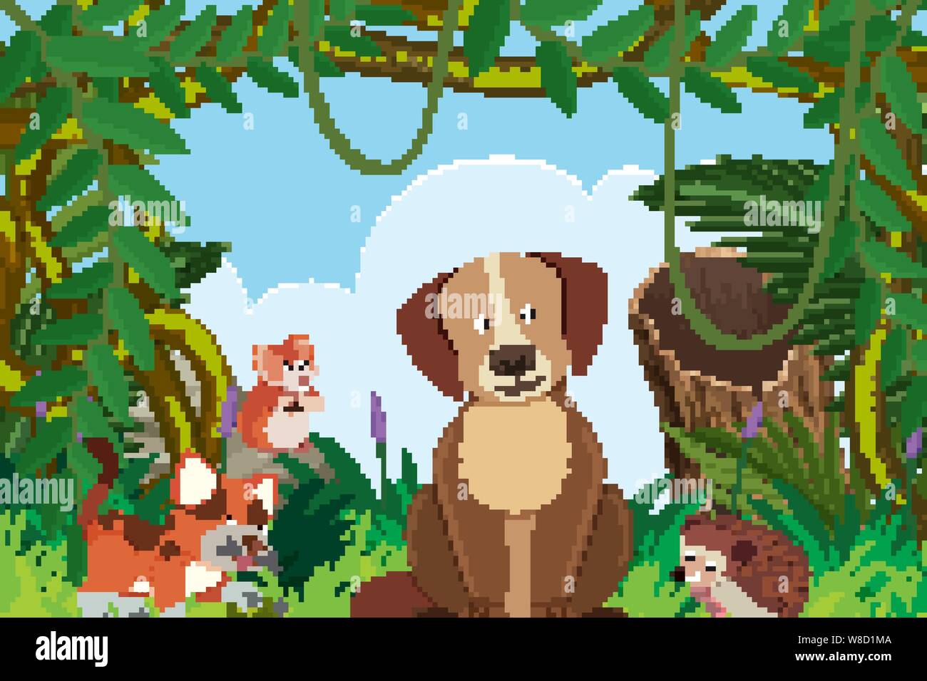 Domestic dog and cat grass Stock Vector Images - Alamy