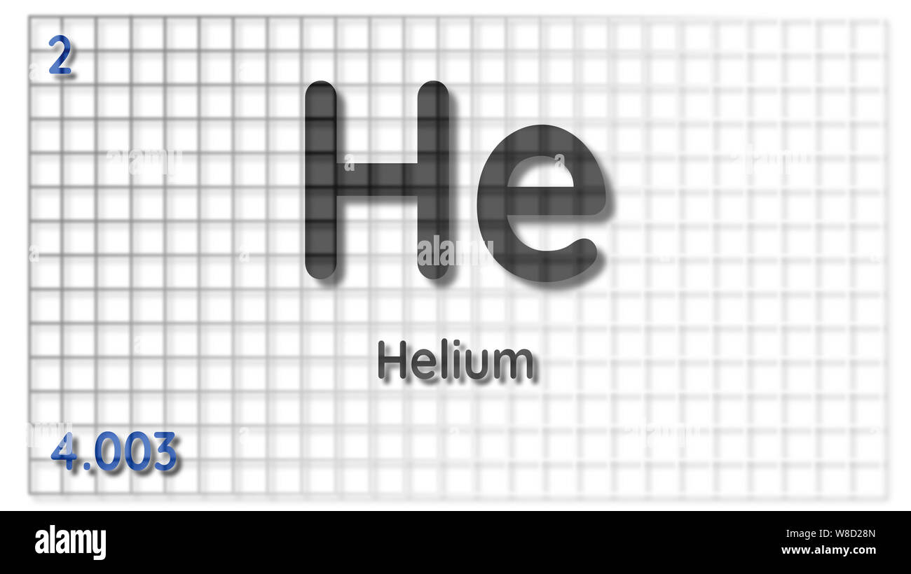 Helium chemical element atomic data and symbol illustration backdrop ...