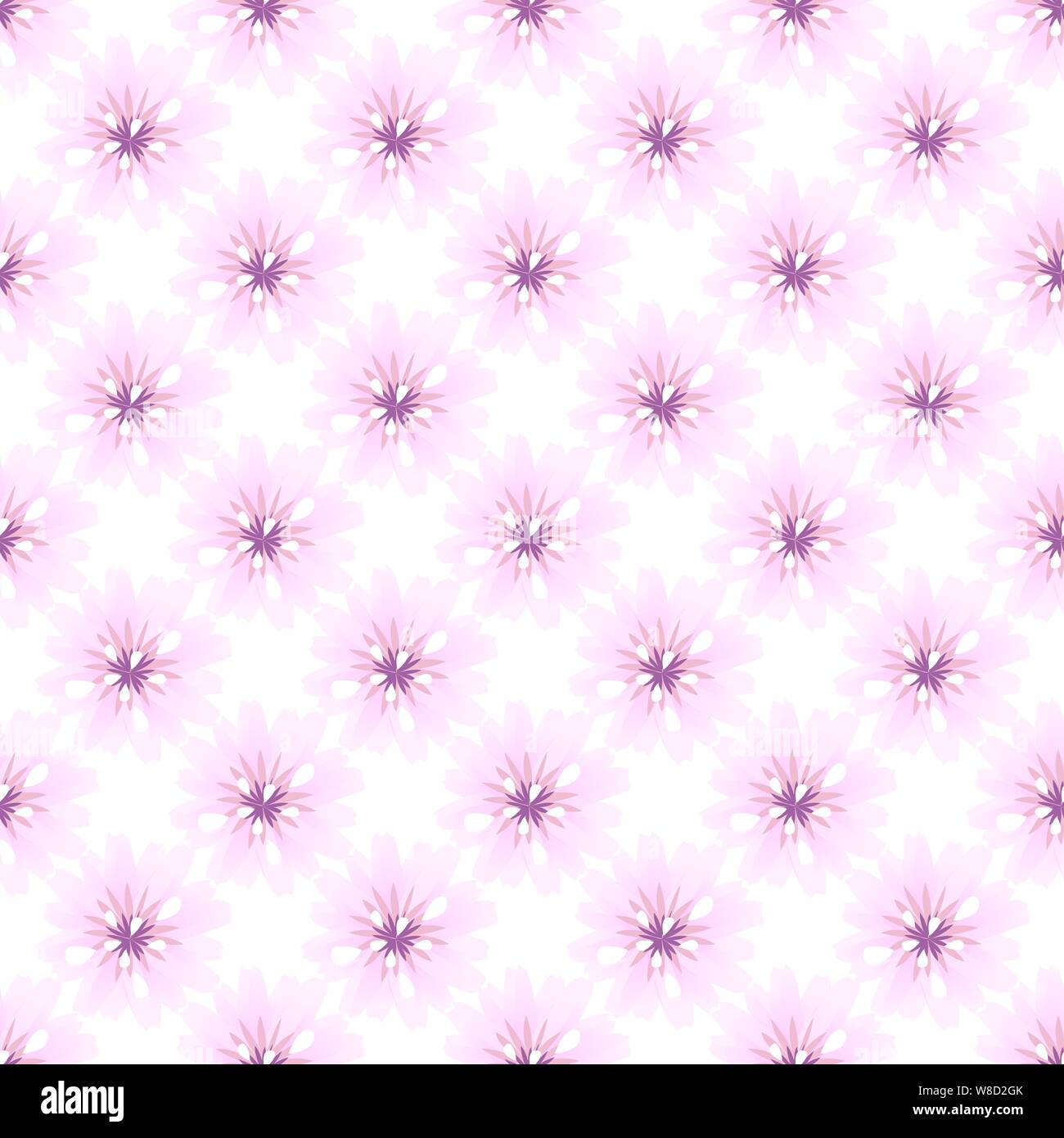 Pink floral seamless pattern, vector illustration Stock Vector Image ...