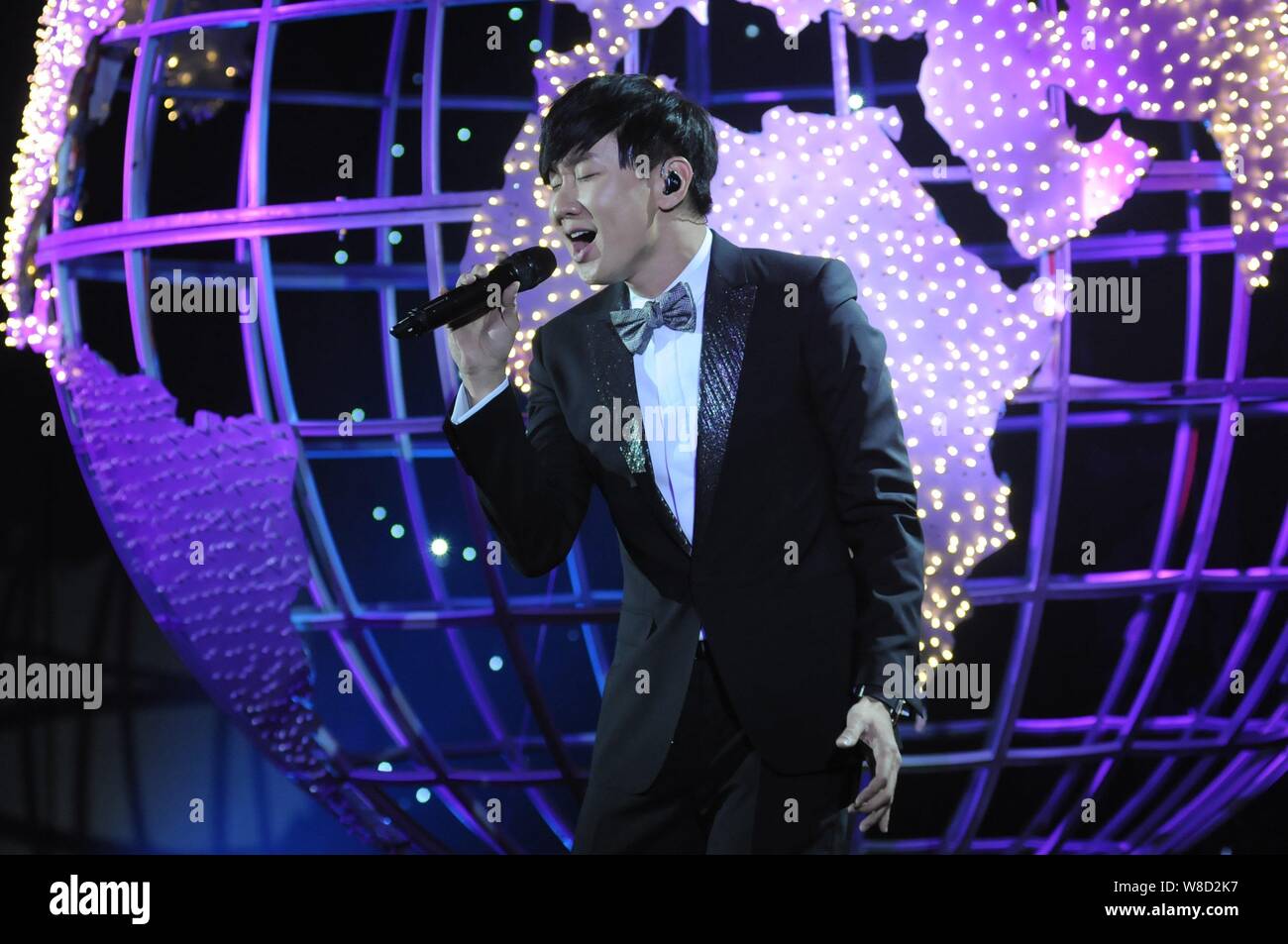 Singaporean singer JJ Lin performs during a celebration press ...