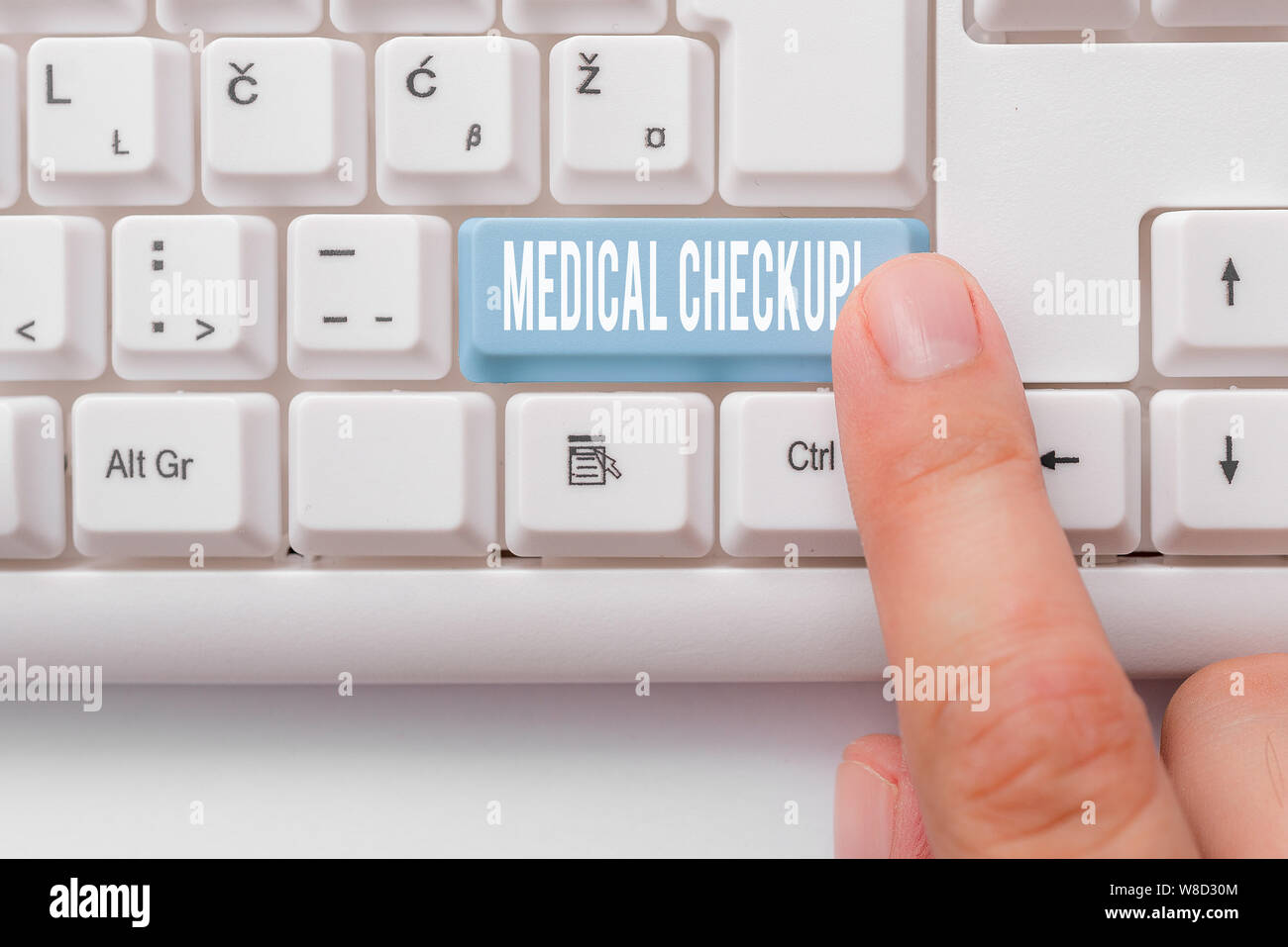 Writing note showing Medical Checkup. Business concept for thorough ...