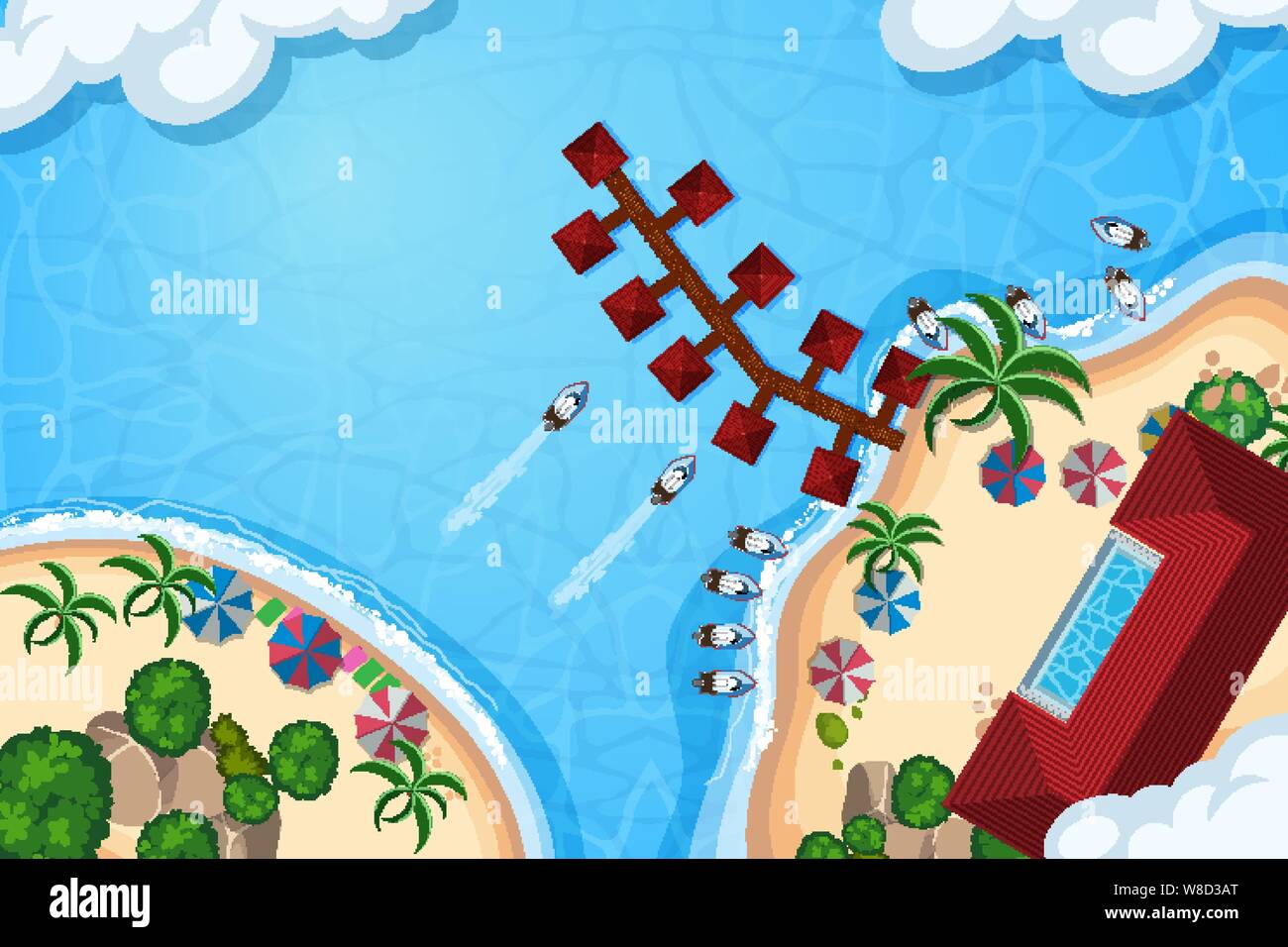 Set of aerial view scenes illustration Stock Vector Image & Art - Alamy