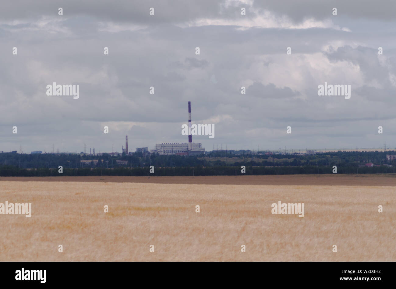 industrial factory in the distance Stock Photo - Alamy