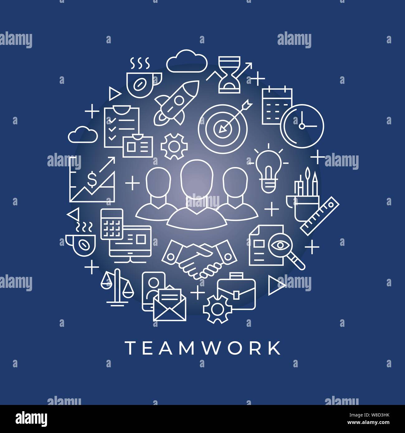 Team work, start up, business vector background vector icons ...