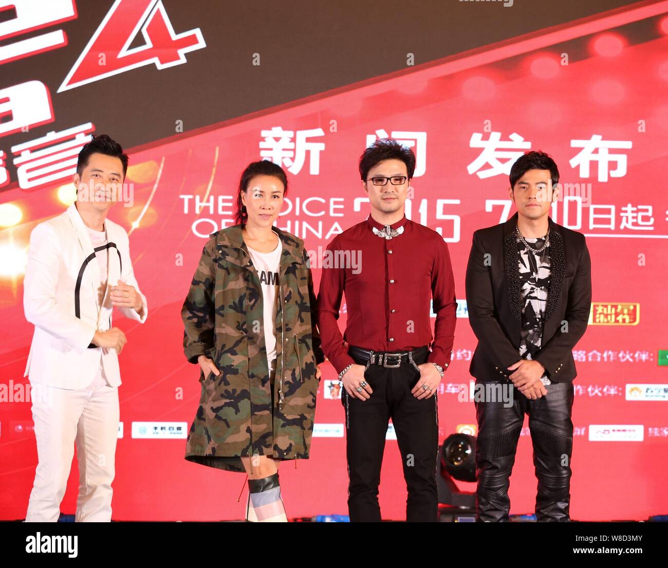 (From left) Taiwanese singer Harlem Yu, Chinese singers Na Ying and ...
