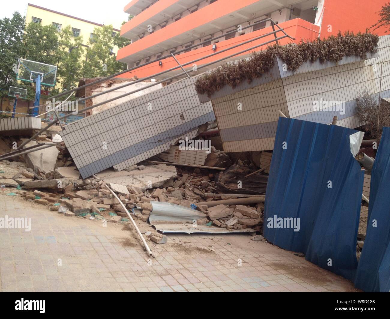 An empty four-story school building which was classified as unsafe ...