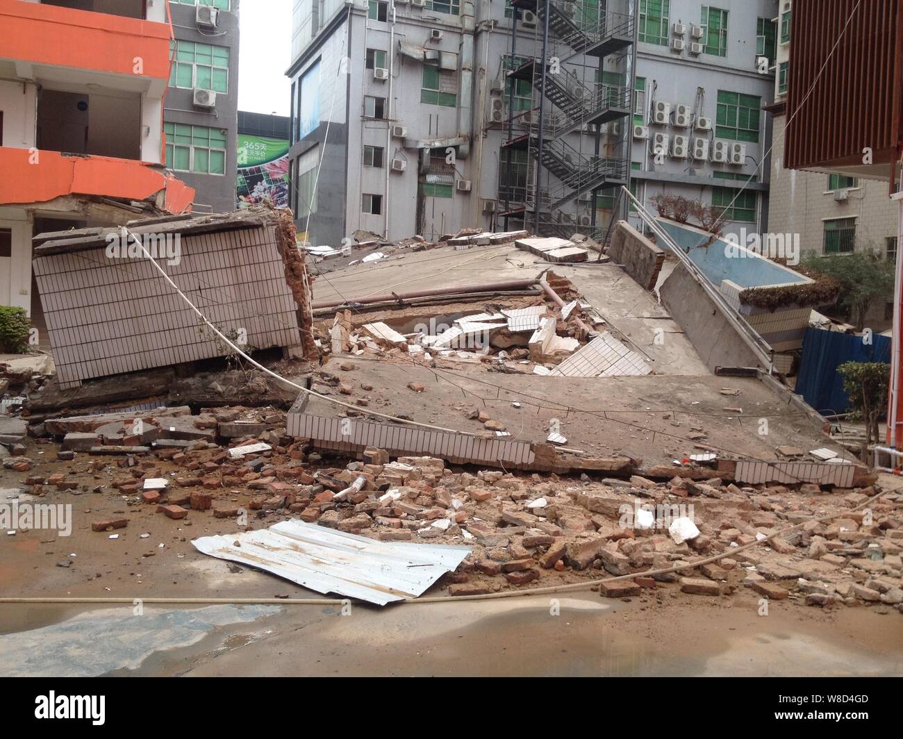 An empty four-story school building which was classified as unsafe ...