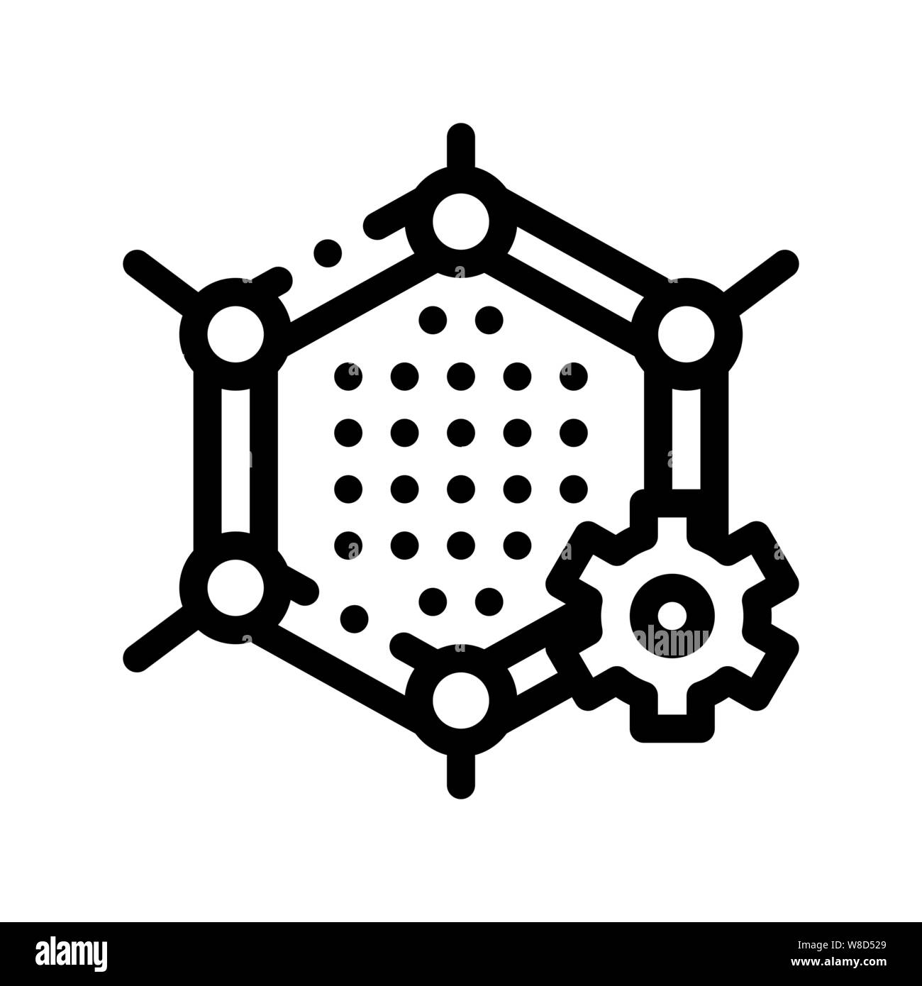 Artificial Graphene Technology Vector Sign Icon Stock Vector Image ...