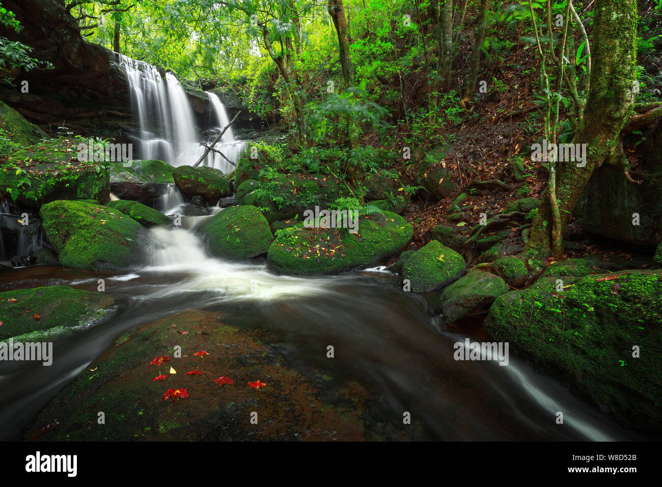 "Man dang" waterfall in Phu hin rong kra national park,Phitsanulok ...