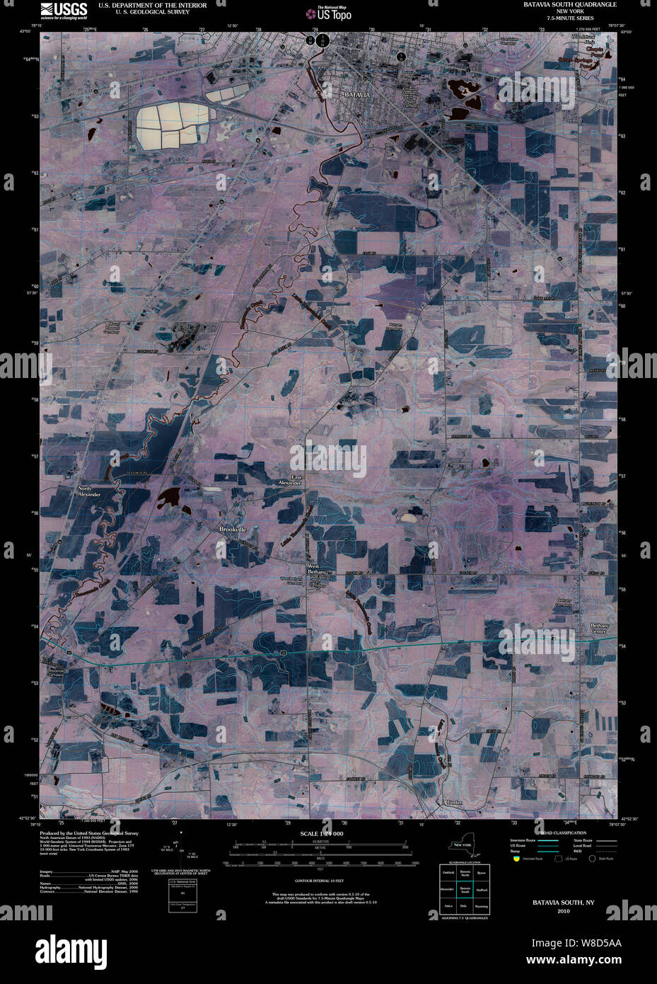 This image map depicts geographic features on the surface of the earth ...