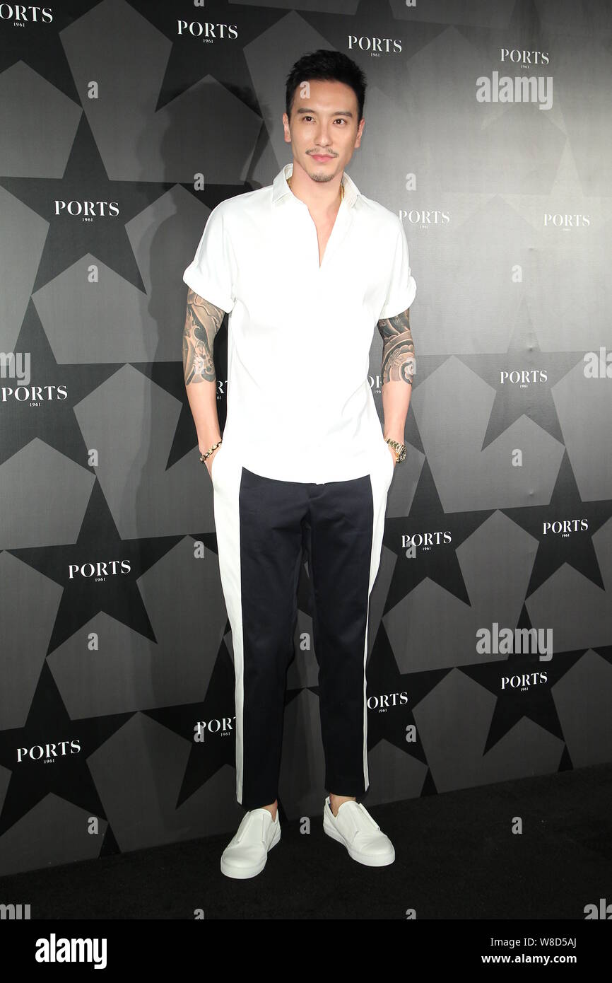 Taiwanese model and actor Sunny Wang poses at the opening ceremony for ...