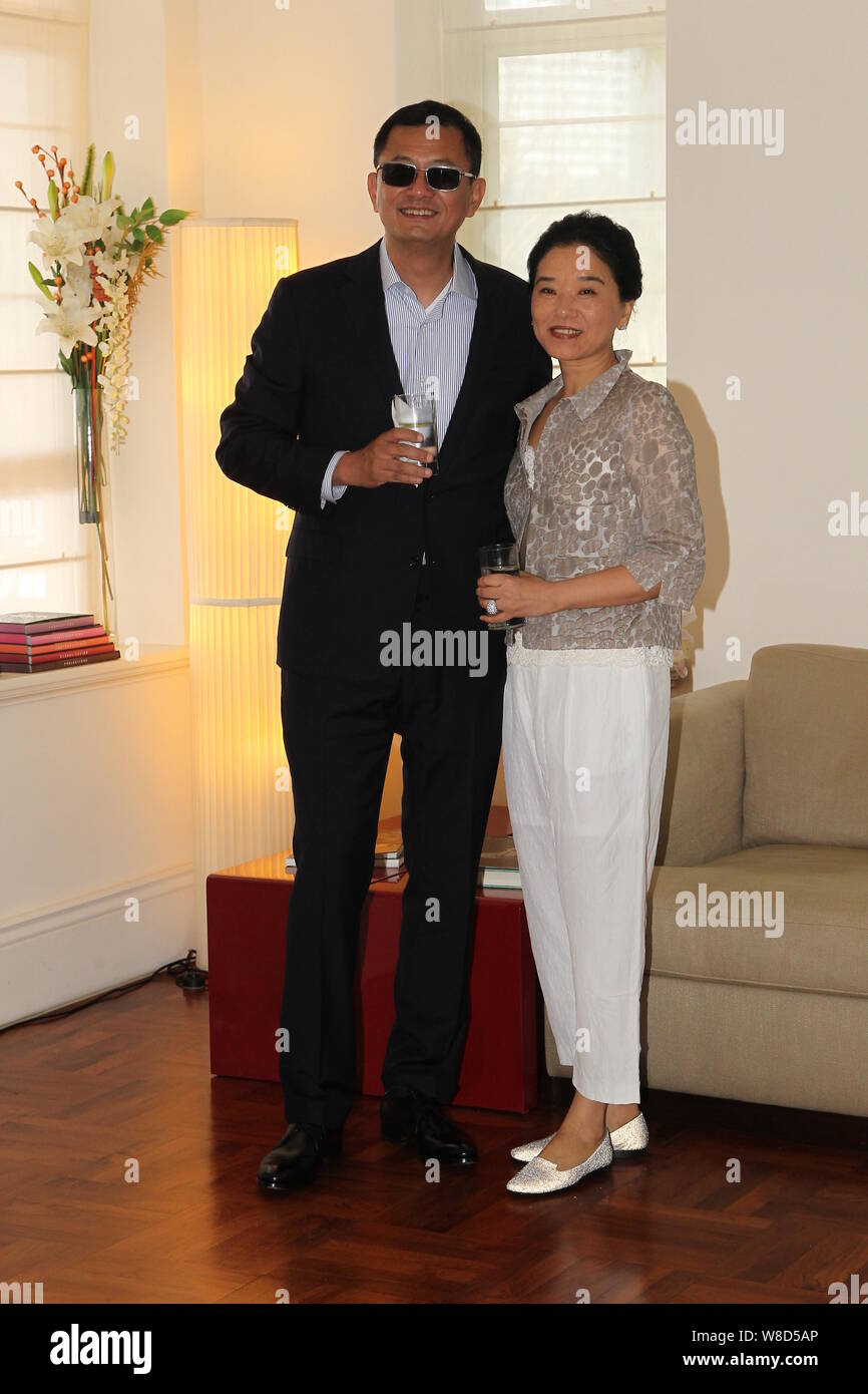 Hong Kong director Wong Kar-wai, left, and his wife Esther Wong pose ...