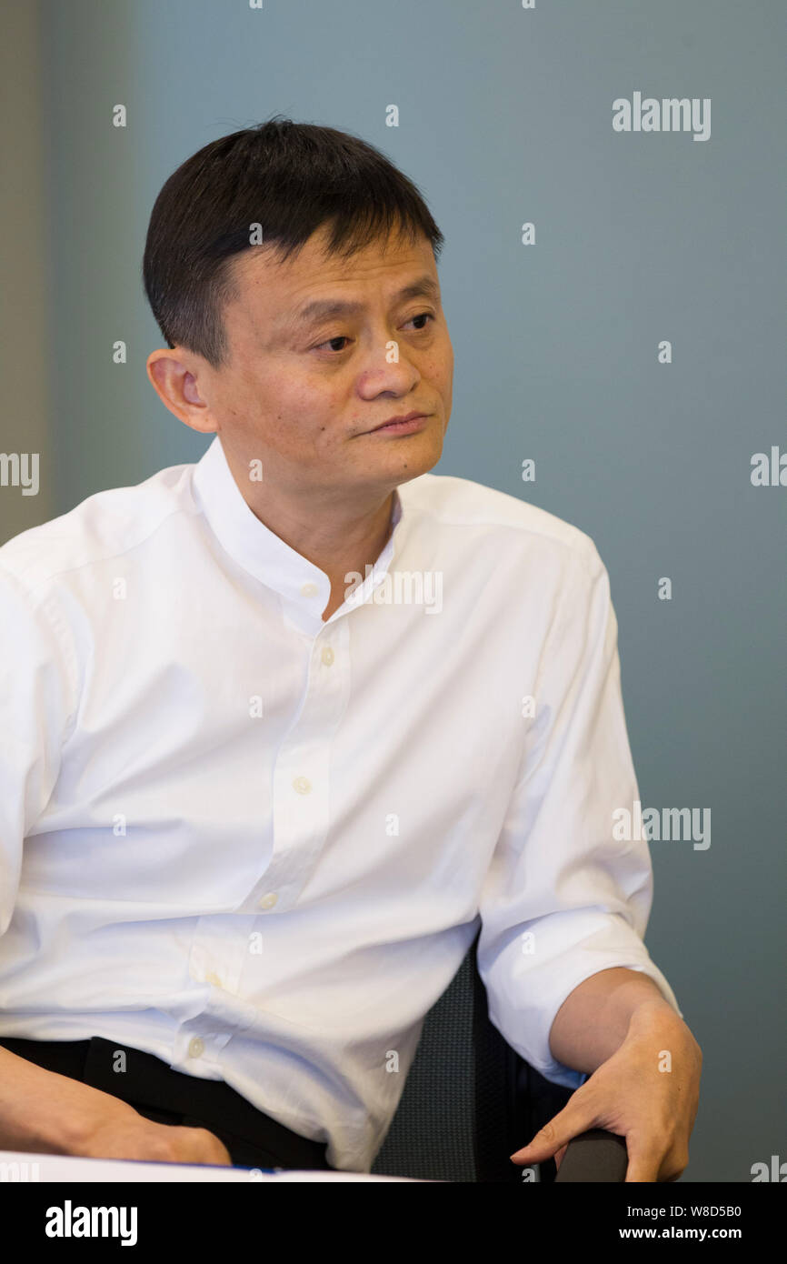 --FILE--Jack Ma Yun, Chairman of Alibaba Group, attends an interview in ...
