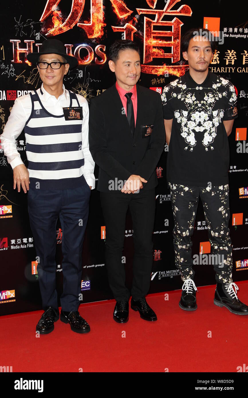 (From left) Hong Kong actors Nicky Cheung, Jacky Cheung and Taiwanese ...