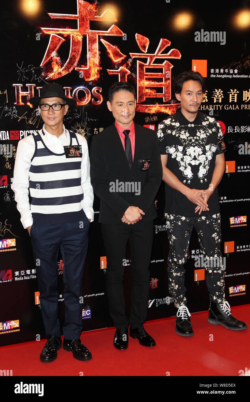 (From left) Hong Kong actors Nicky Cheung, Jacky Cheung and Taiwanese ...